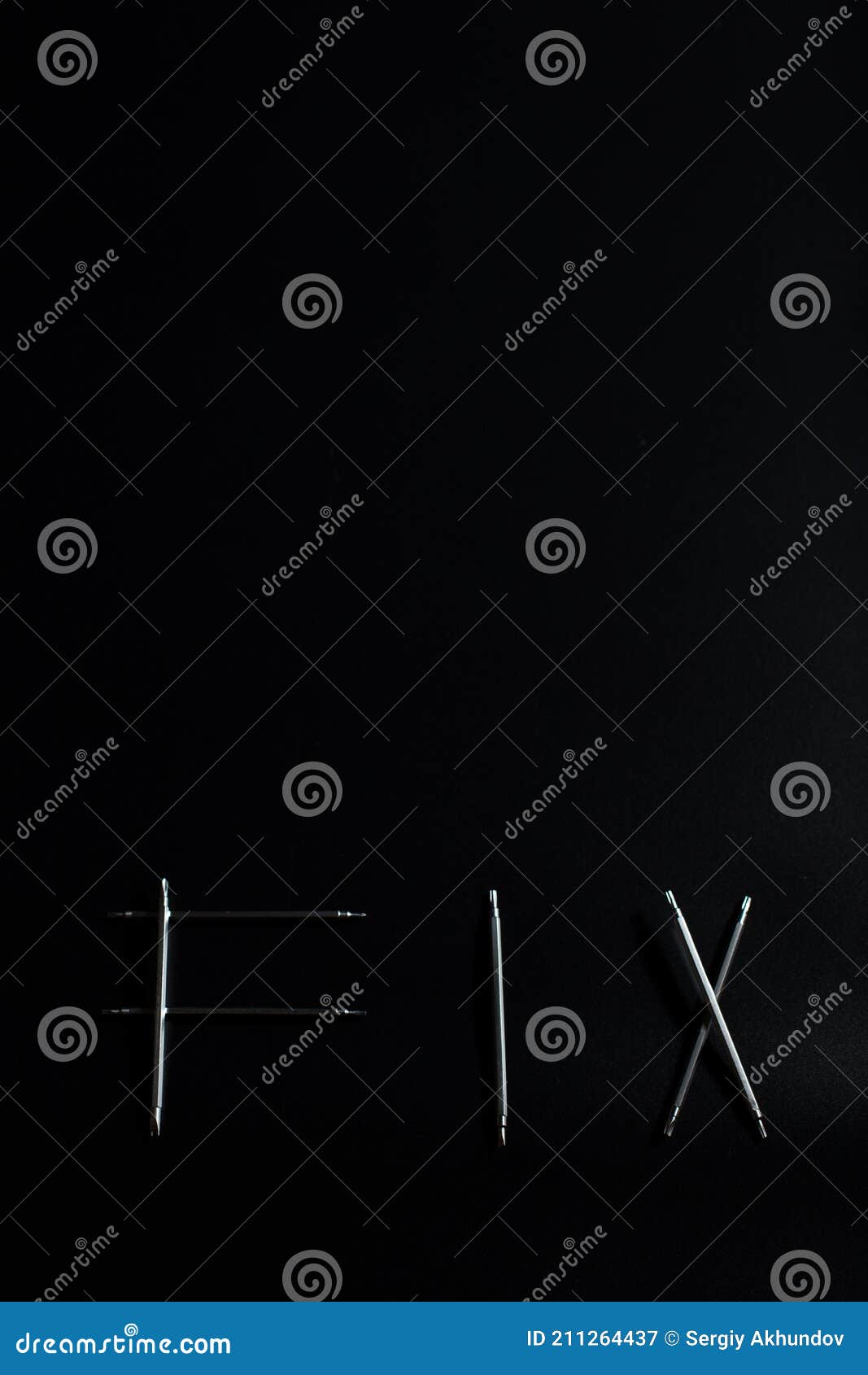 Fixing Tools. Word Fix Made of Screwdrivers. Electronic Repair Tools ...