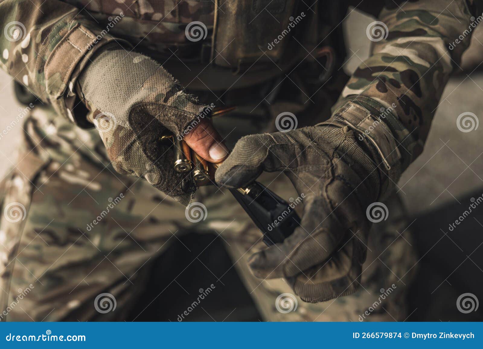 Close Up Picture of a Soldier with Weapon Stock Photo - Image of ...