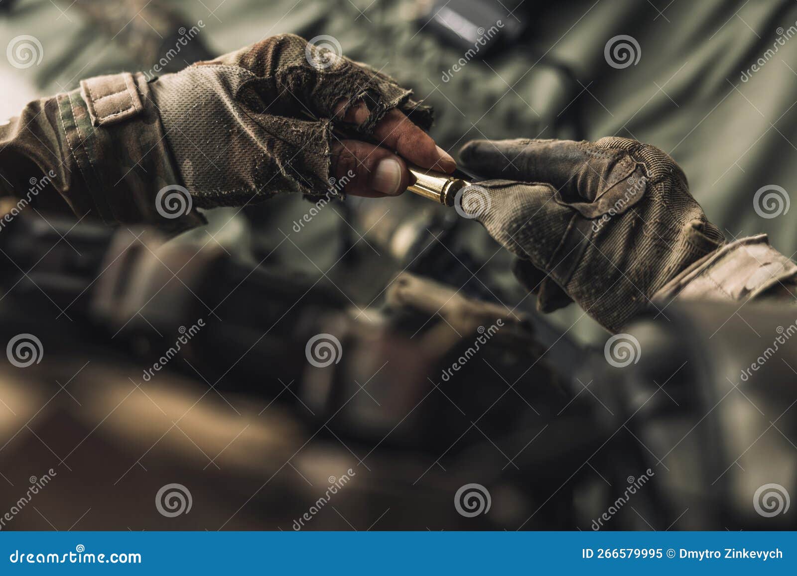 Close Up Picture of a Soldier with Weapon Stock Image - Image of ...