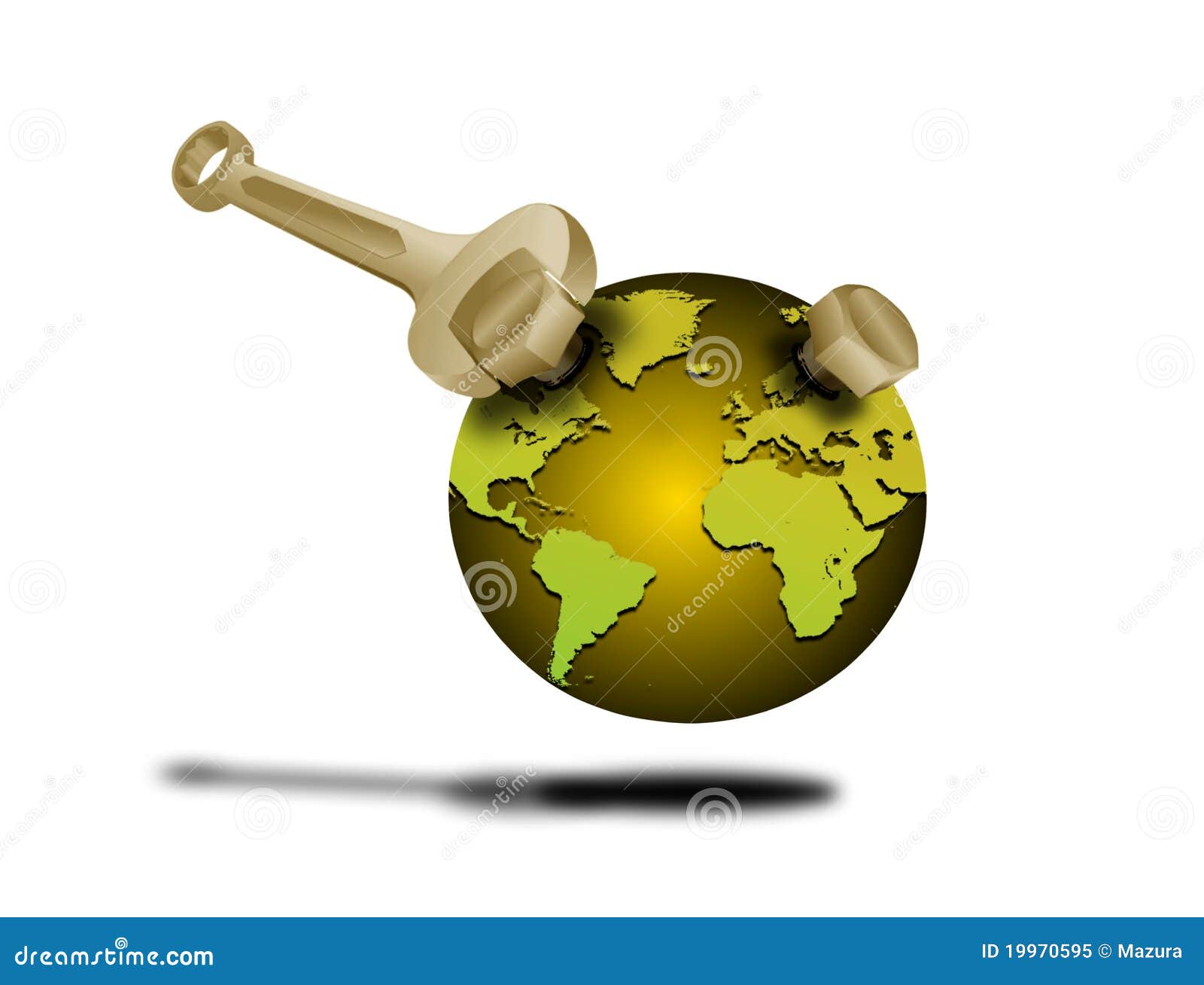 Fixing the world stock illustration. Illustration of position - 19970595