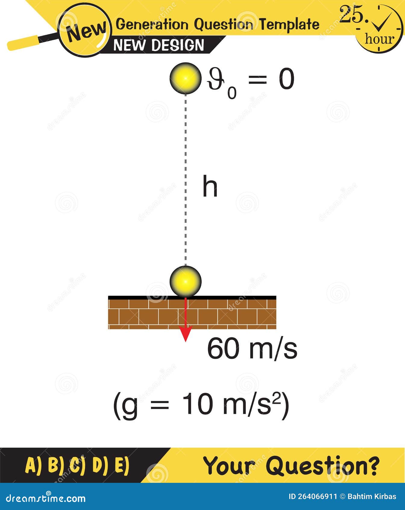 Physics, Vector Illustration of a Forces and Motion, Vectors, Shot ...