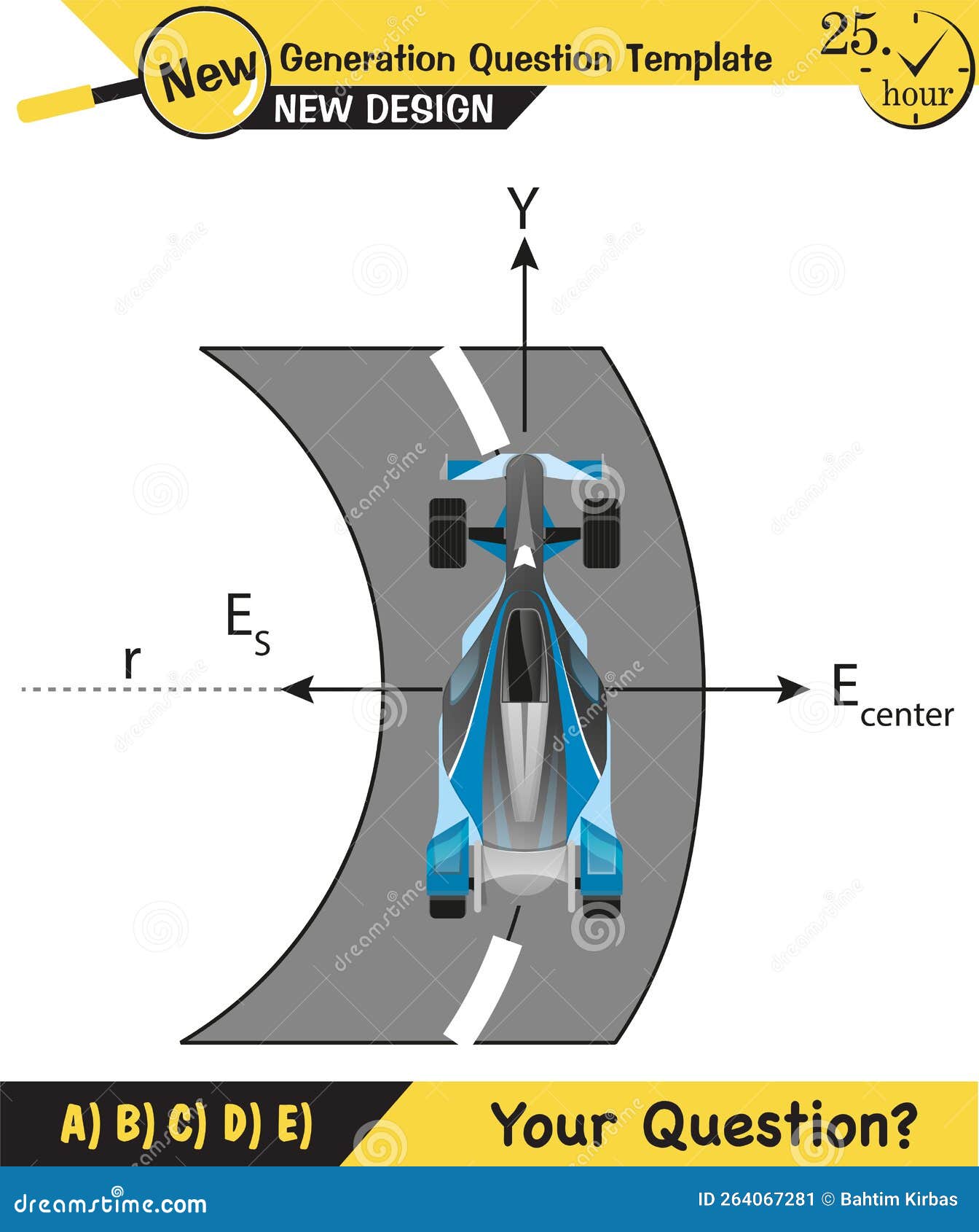 Physics, Vector Illustration of a Forces and Motion, Vectors, Shot ...