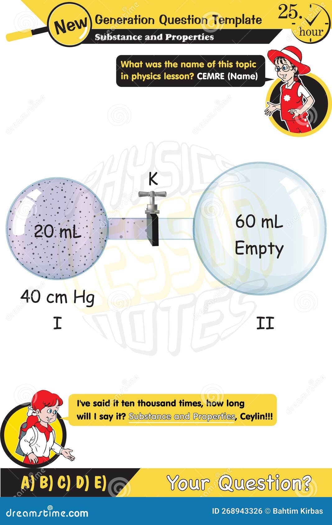 Physics, Substance and Properties Experiment Illüstration, Gas and Gas ...