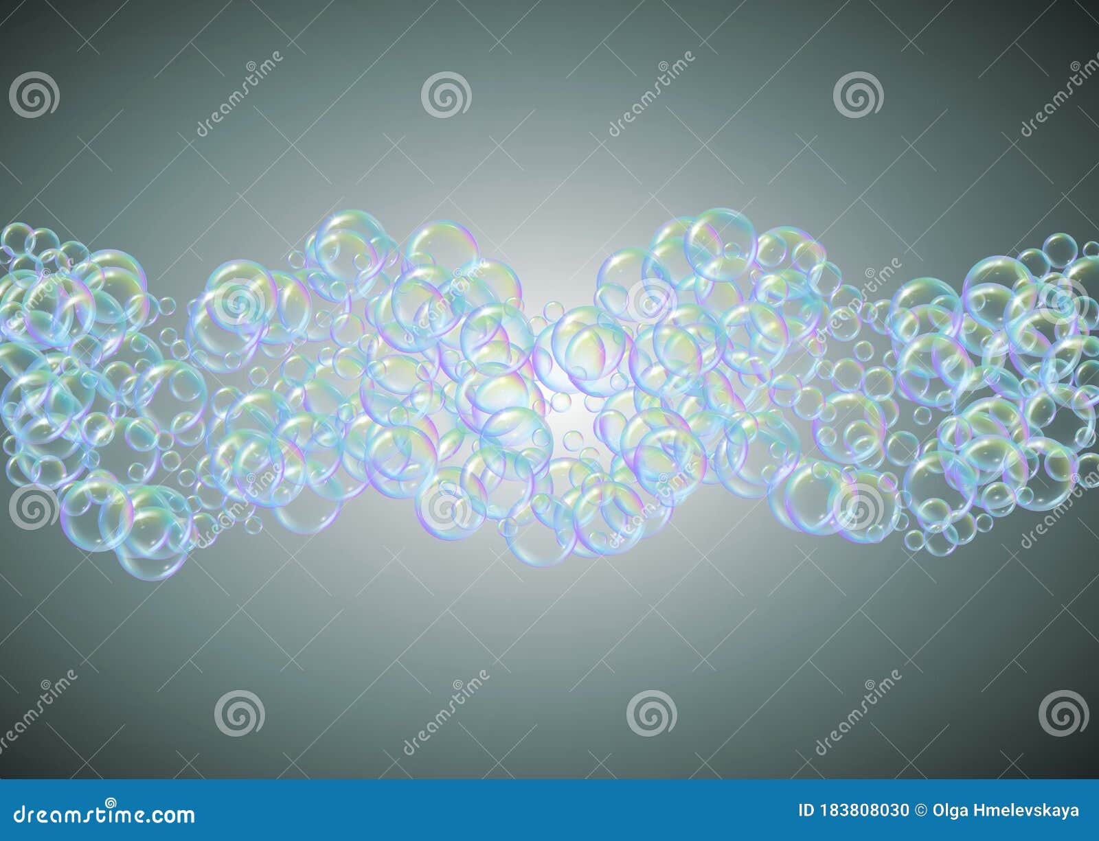 Fizz Background with Shampoo Foam and Soap Bubbles. Stock Vector ...