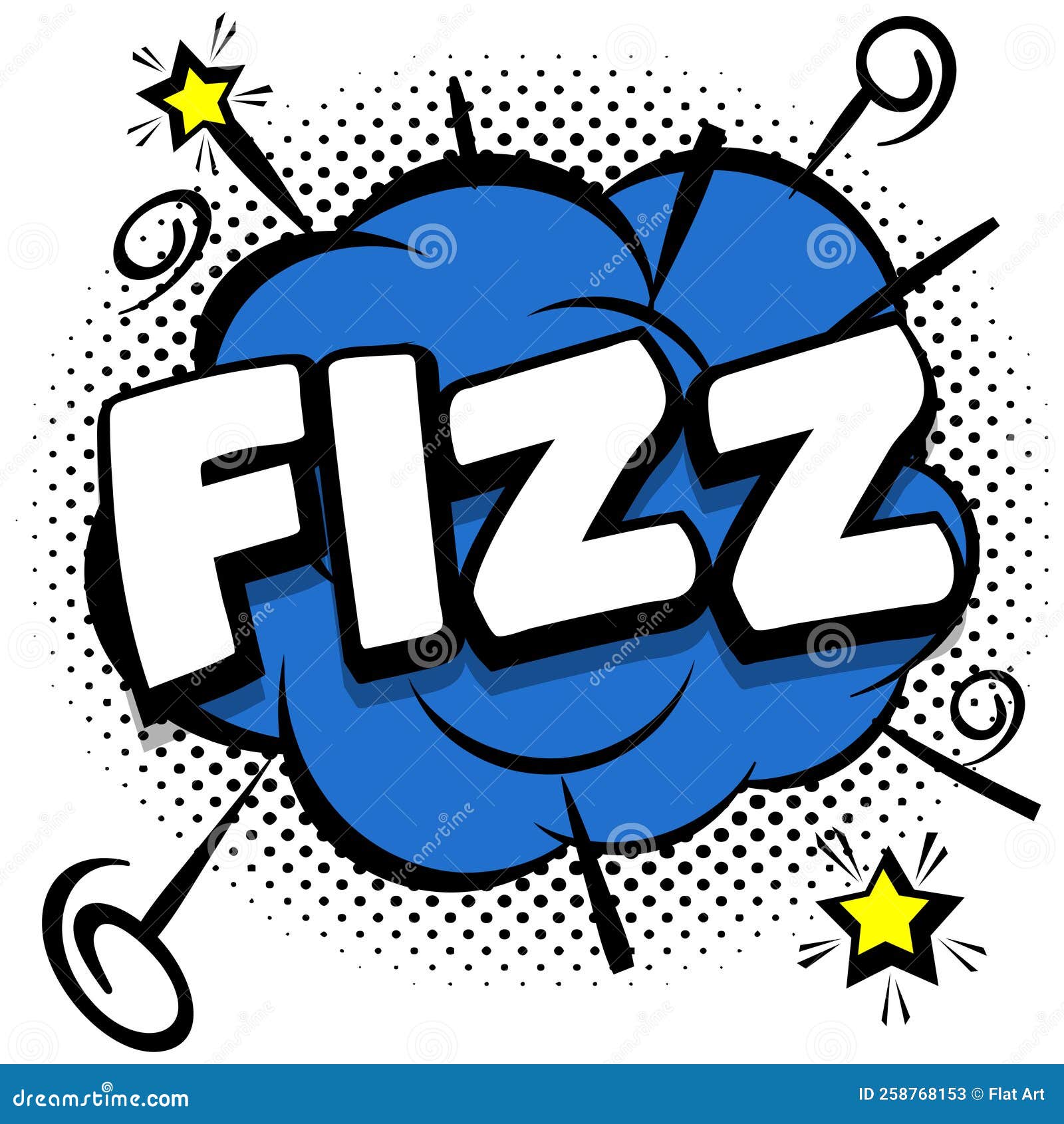 Fizz Comic Bright Template With Speech Bubbles On Colorful Frames ...