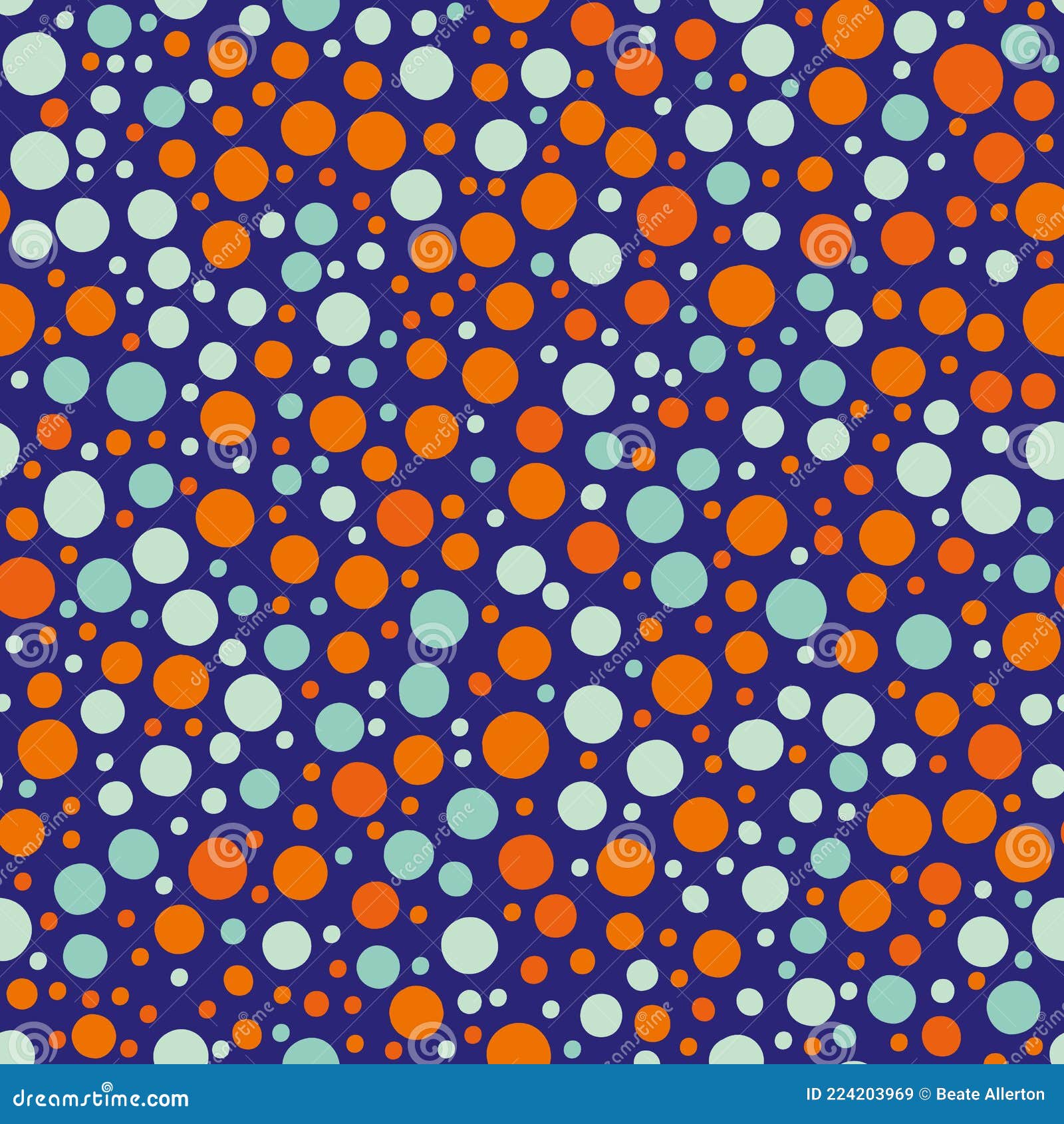 Fizzing Bubbles Seamless Vector Pattern Background. Neon Indigo Blue ...