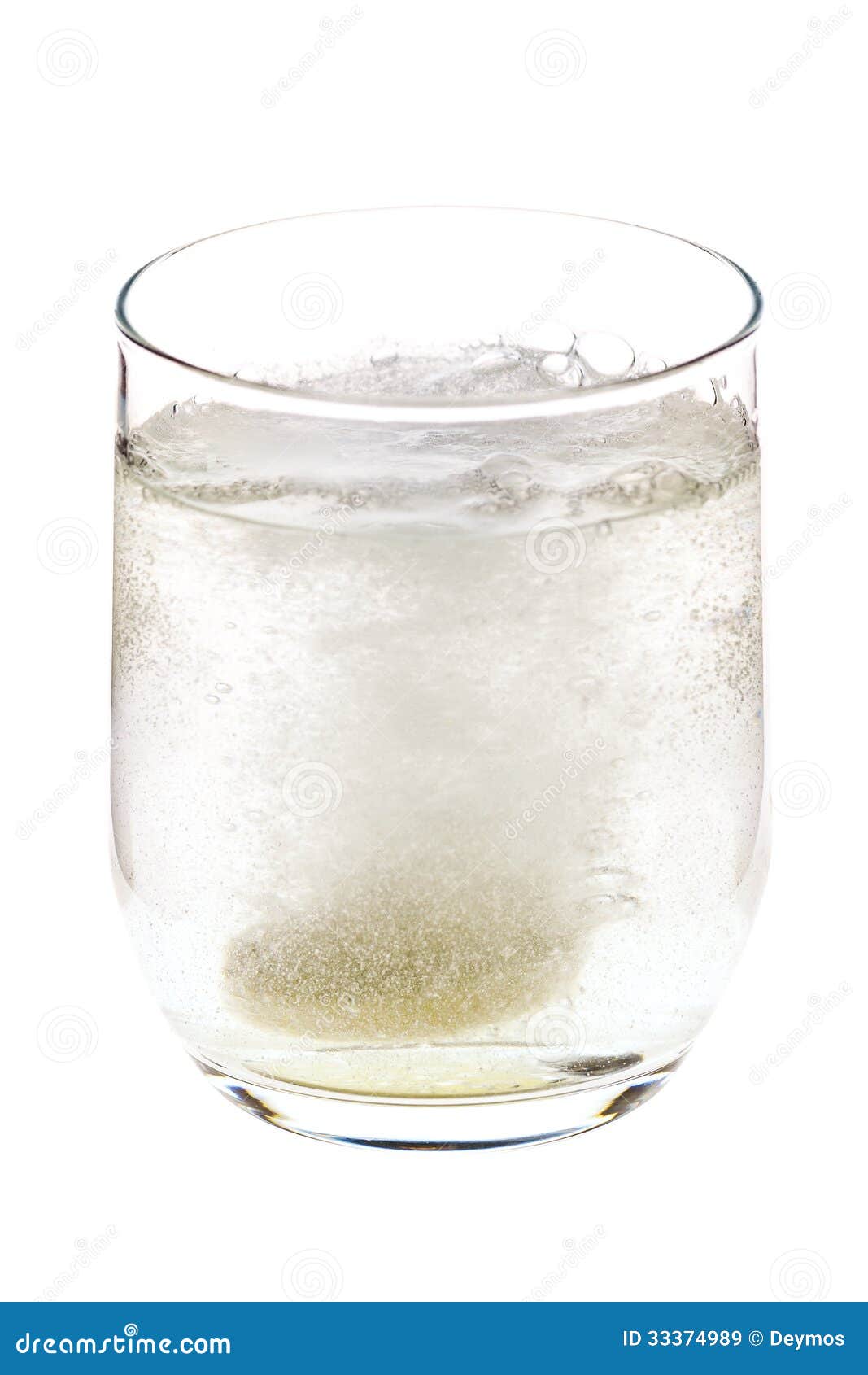 Fizzing Pill Tossed into the Glass Stock Image - Image of object ...