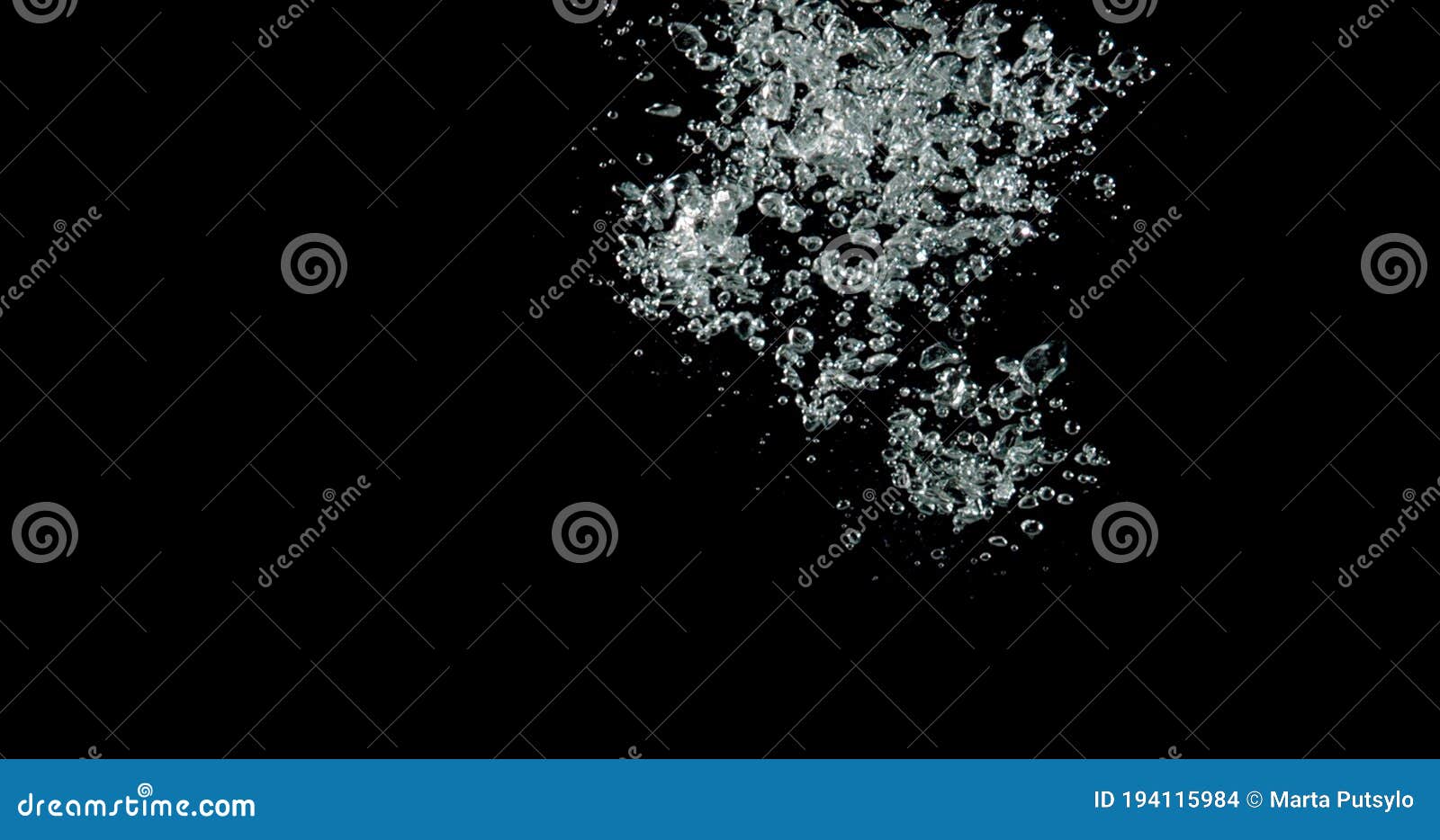 Fizzy Bubbles Dispersing in the Water Stock Photo - Image of ...