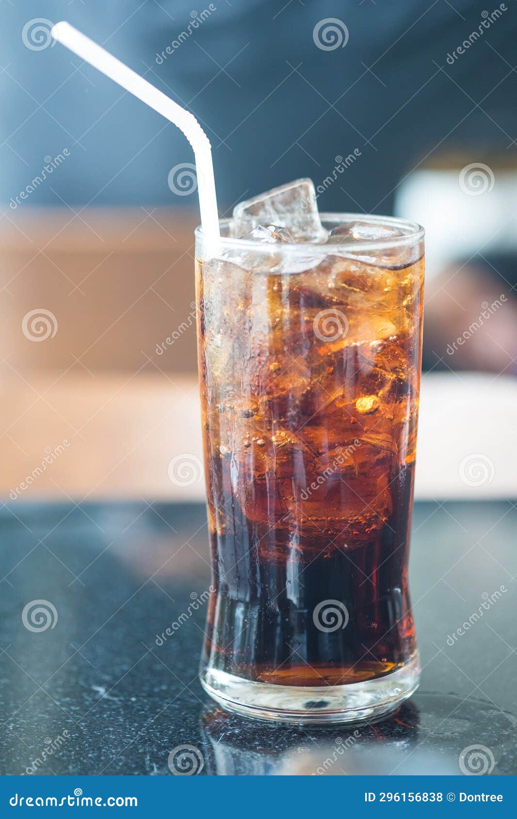 Fizzy soft drink with ice stock photo. Image of freshness - 296156838