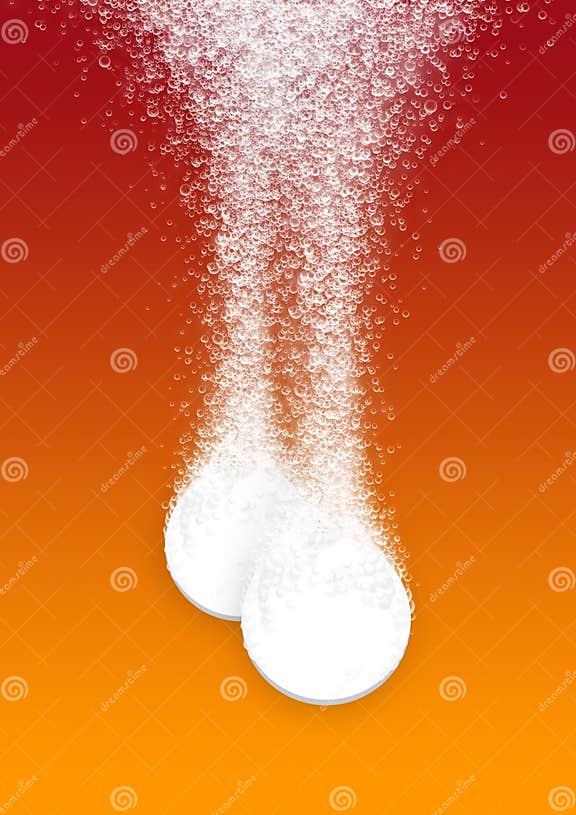 Fizzy tablet stock illustration. Illustration of vitamins - 4483042