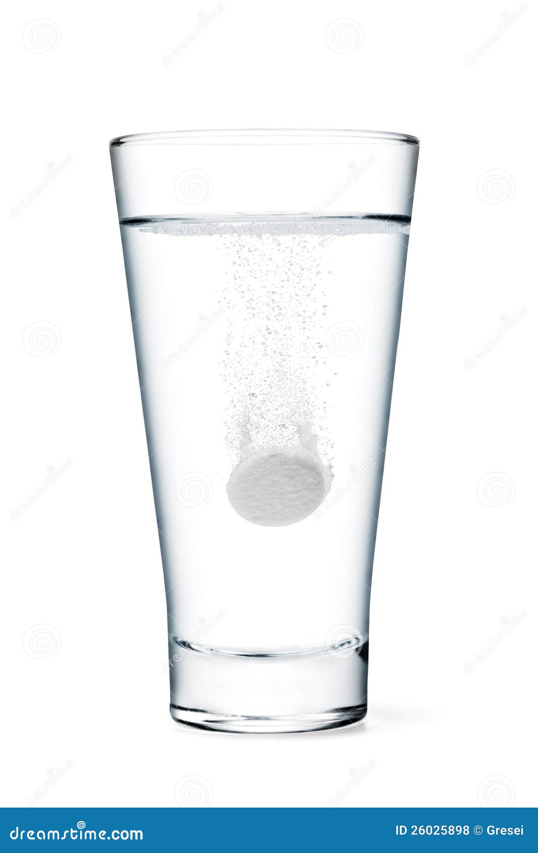 Fizzy Tablet in Glass of Water Stock Photo - Image of painkiller ...