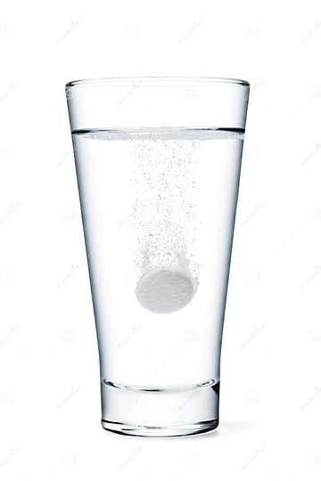 Fizzy Tablet in Glass of Water Stock Photo - Image of painkiller ...