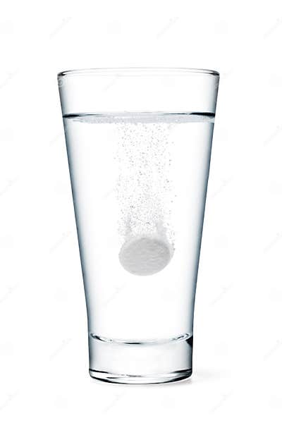 Fizzy Tablet in Glass of Water Stock Photo - Image of painkiller ...