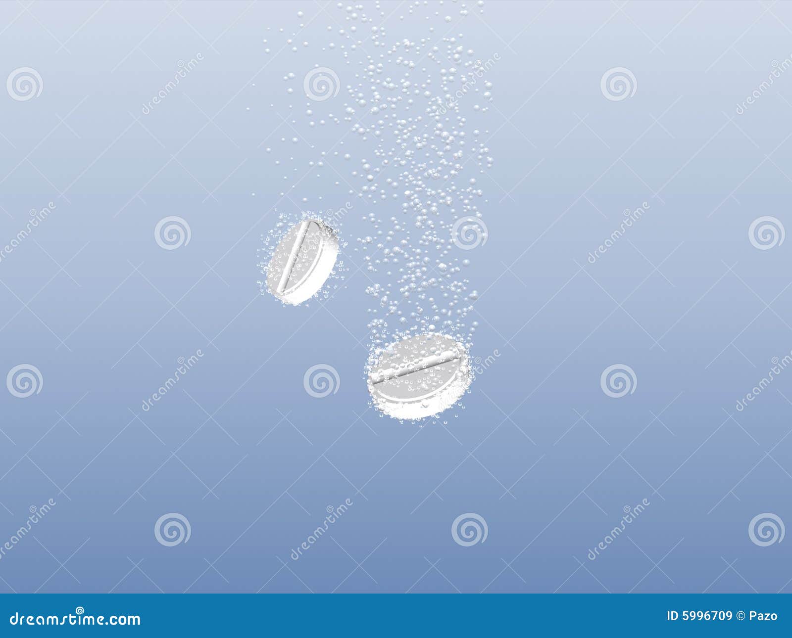 Fizzy Tablets With Bubbles Trace In Water On Transparent Background ...