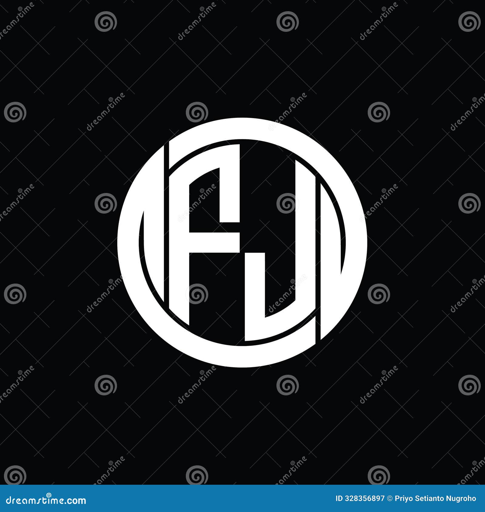 FJ Logo Monogram Shield Inside Circle Shape Vector Images Design ...