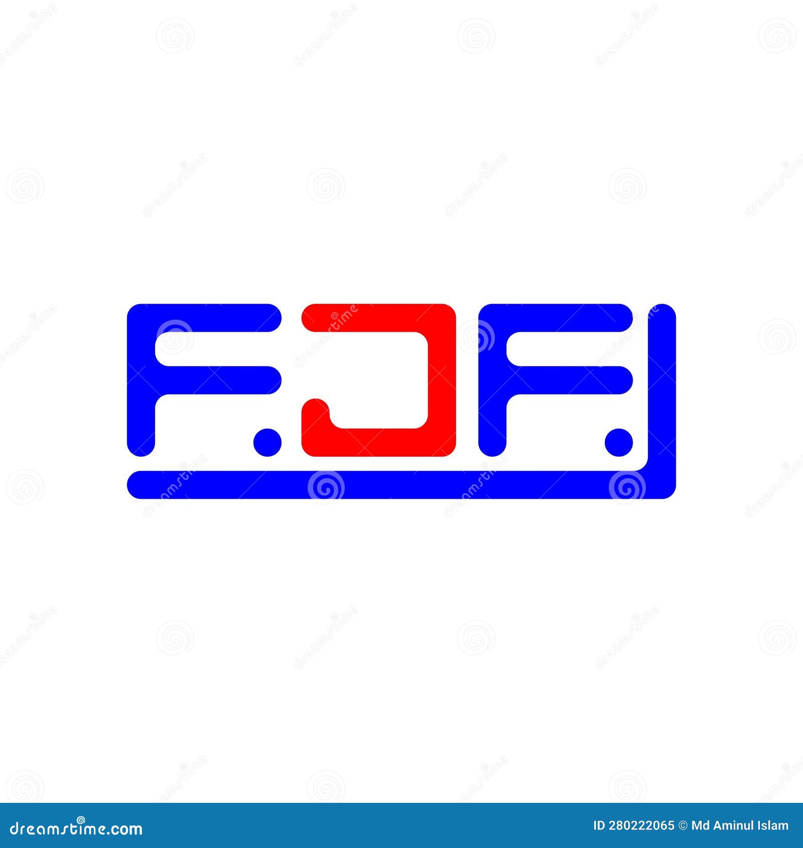 FJF Letter Logo Creative Design with Vector Graphic, FJF Stock Vector ...