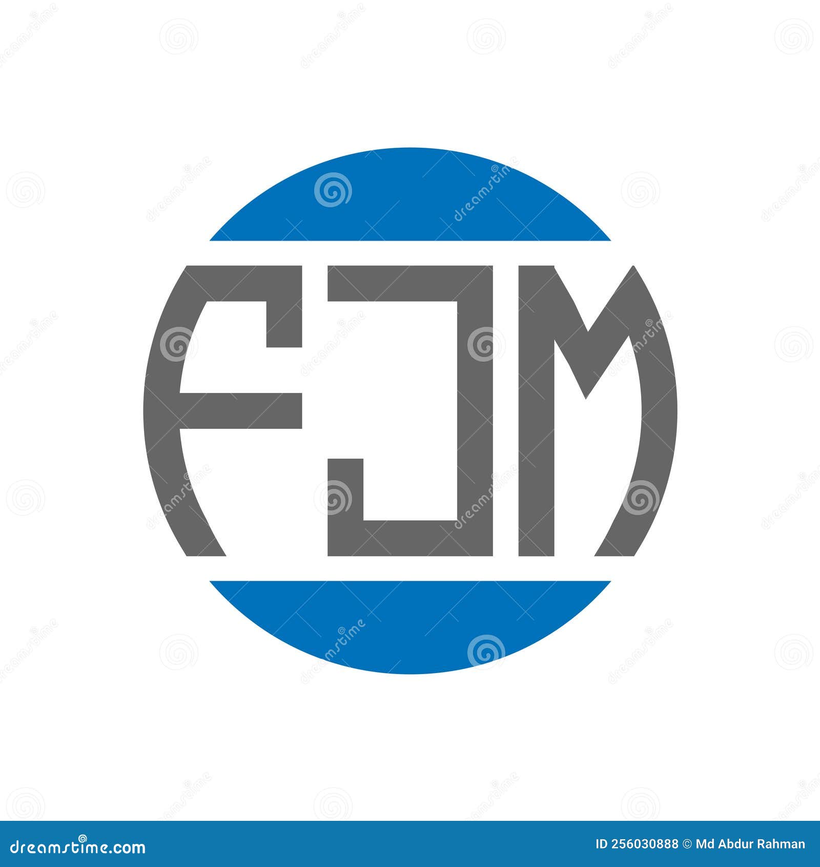 FJM Letter Logo Design on White Background. FJM Creative Initials ...