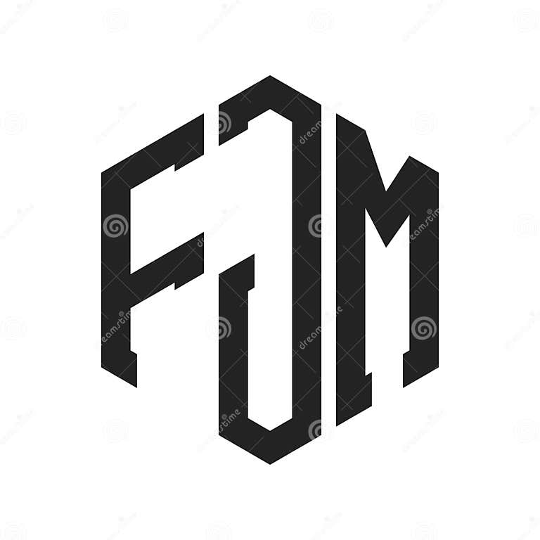 FJM Logo Design. Initial Letter FJM Monogram Logo Using Hexagon Shape ...