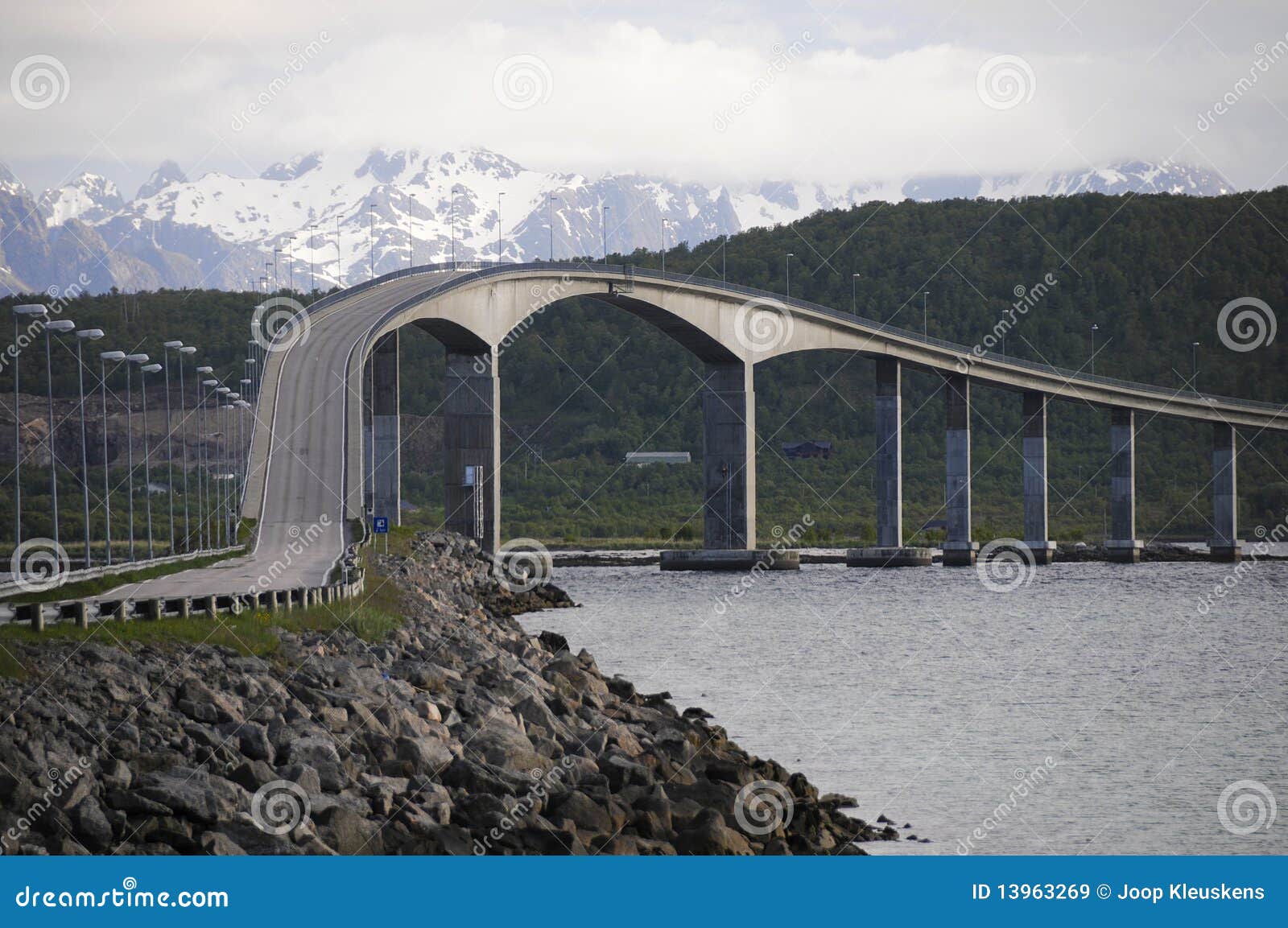 Fjord bridge norway stock image. Image of water, norway - 13963269