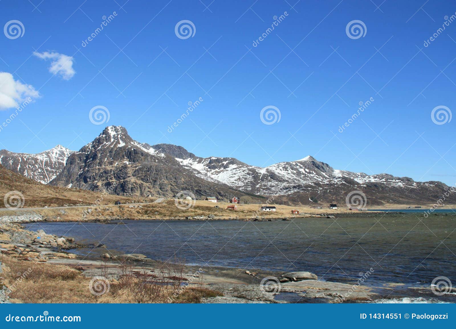Fjord of Flakstad stock image. Image of cirrus, light - 14314551