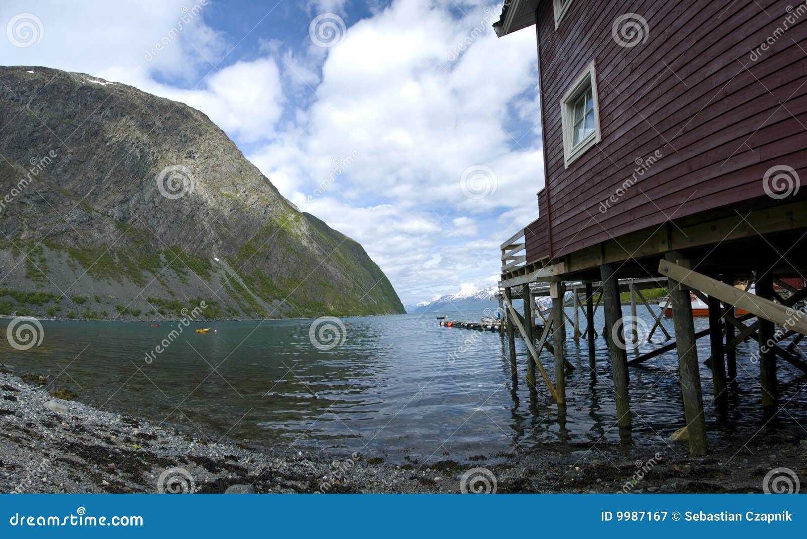Fjord house stock image. Image of norwegian, panoramic - 9987167