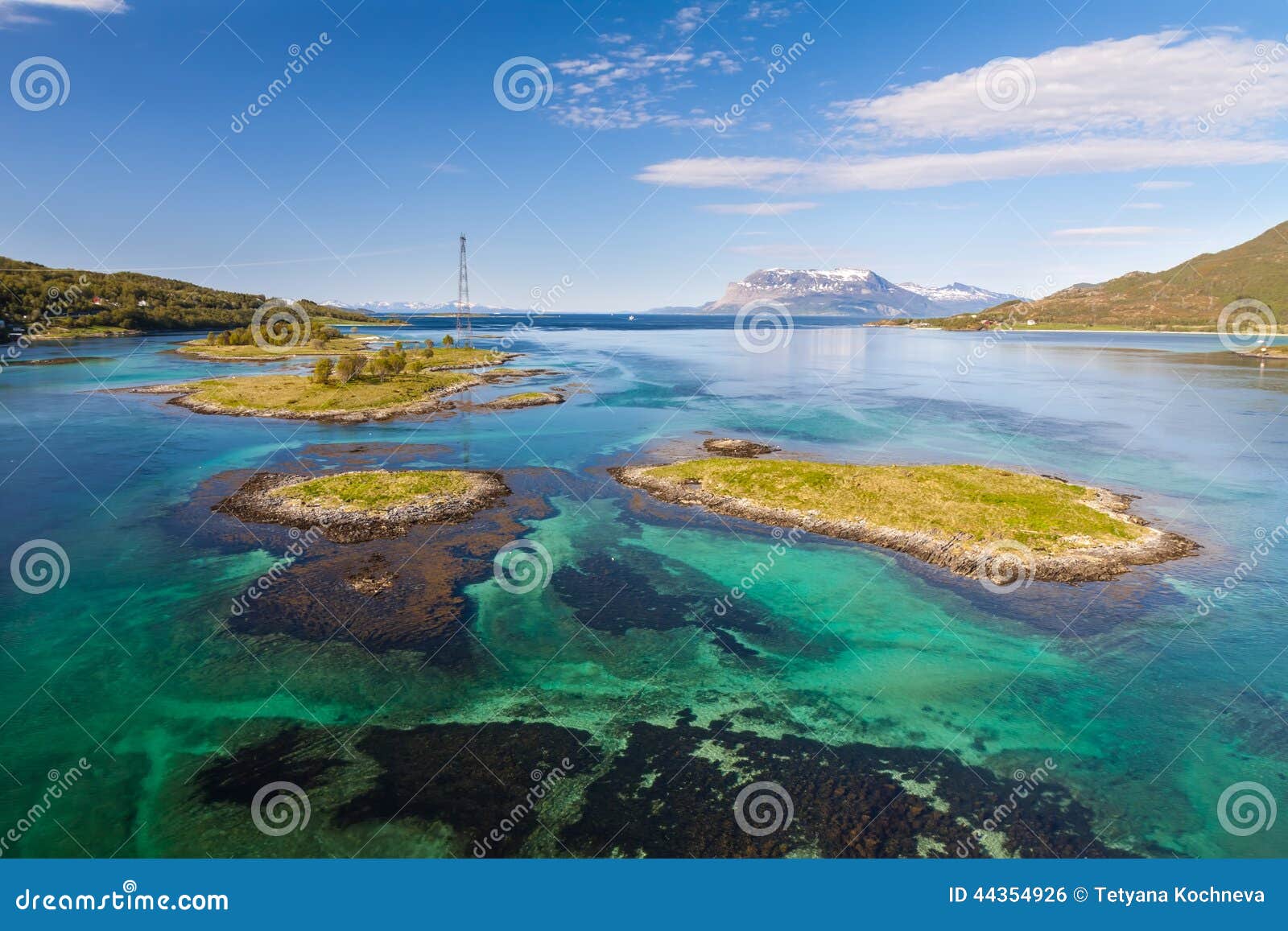 Fjord with Small Island. Tipical View of Lofoten Stock Photo - Image of ...