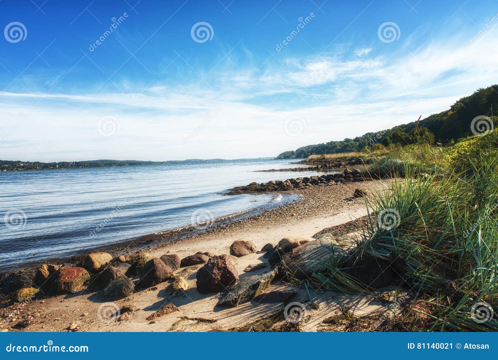Fjord Vejle stock image. Image of horizontal, denmark - 81140021