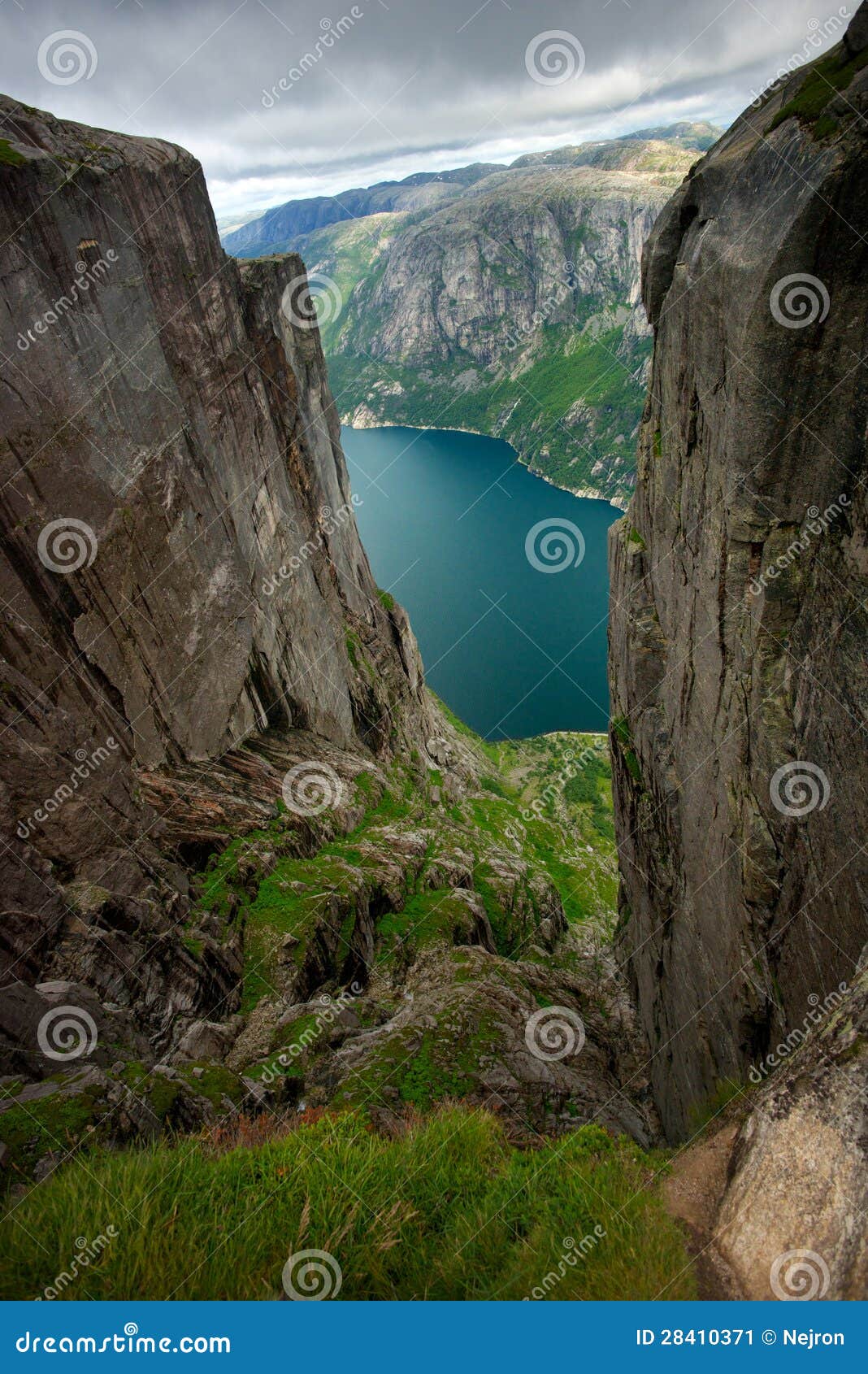 Fjord View from the Mountain Stock Image - Image of landscape ...