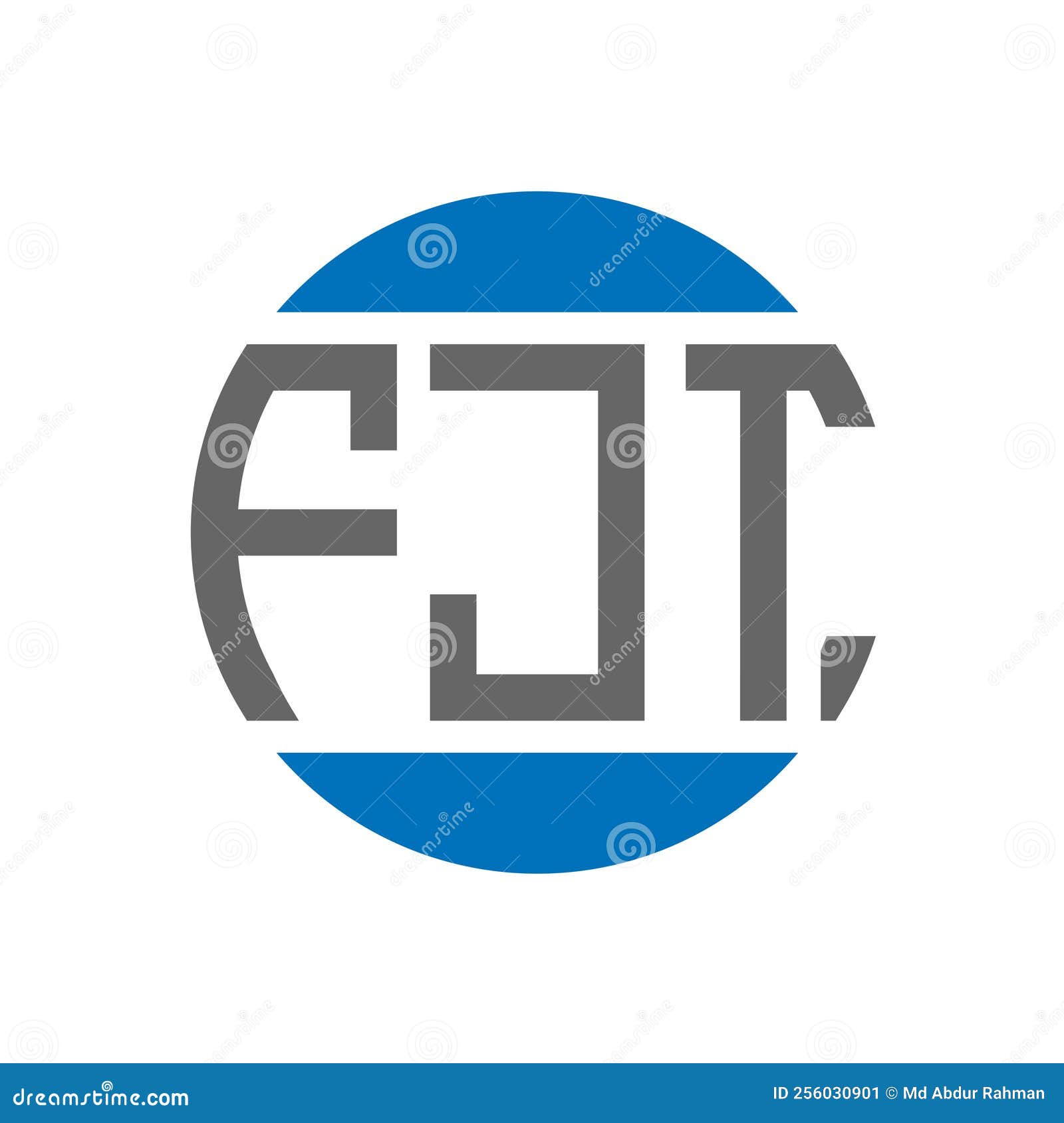 FJT Letter Logo Design on White Background. FJT Creative Initials ...