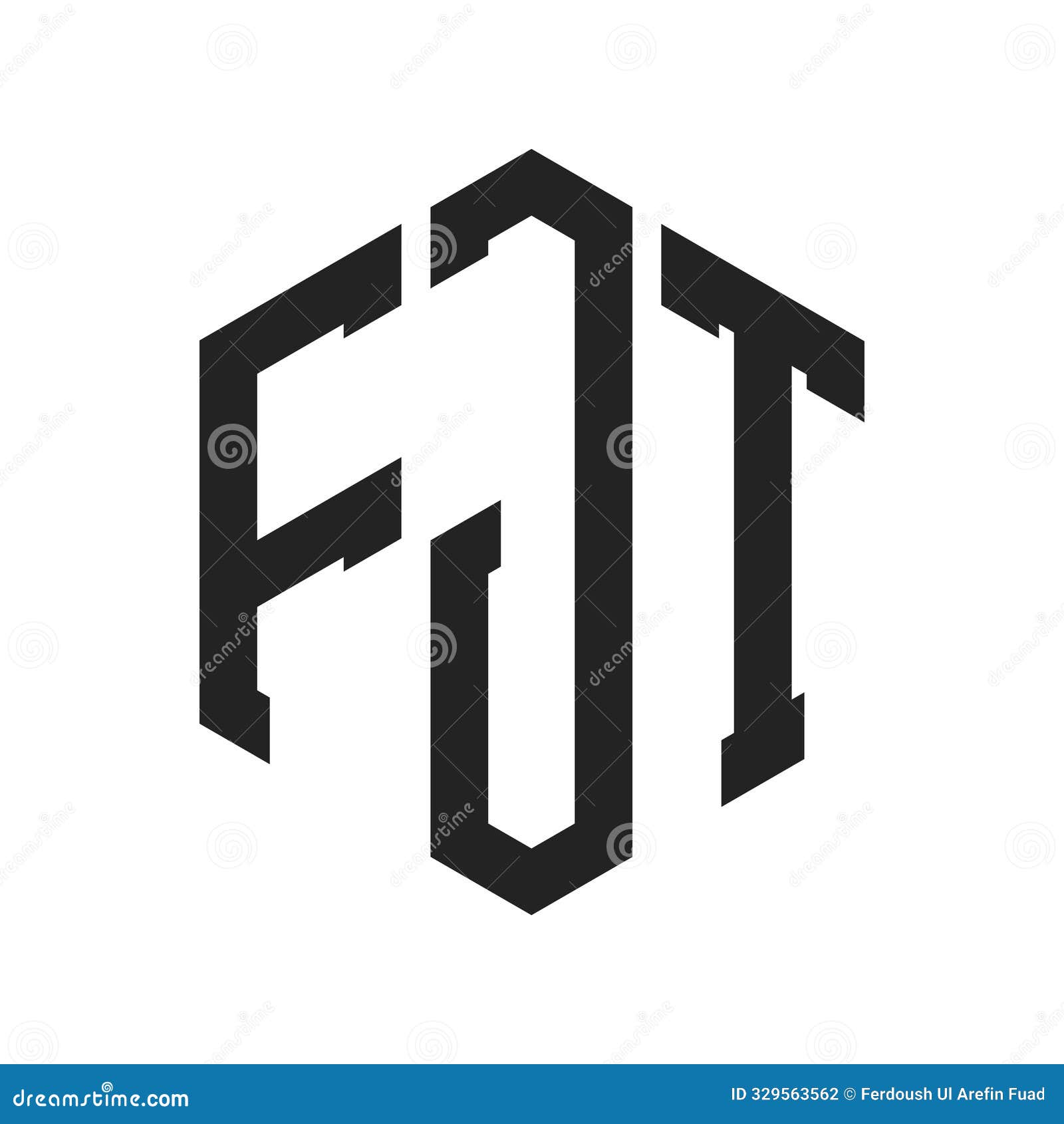 FJT Logo Design. Initial Letter FJT Monogram Logo Using Hexagon Shape ...
