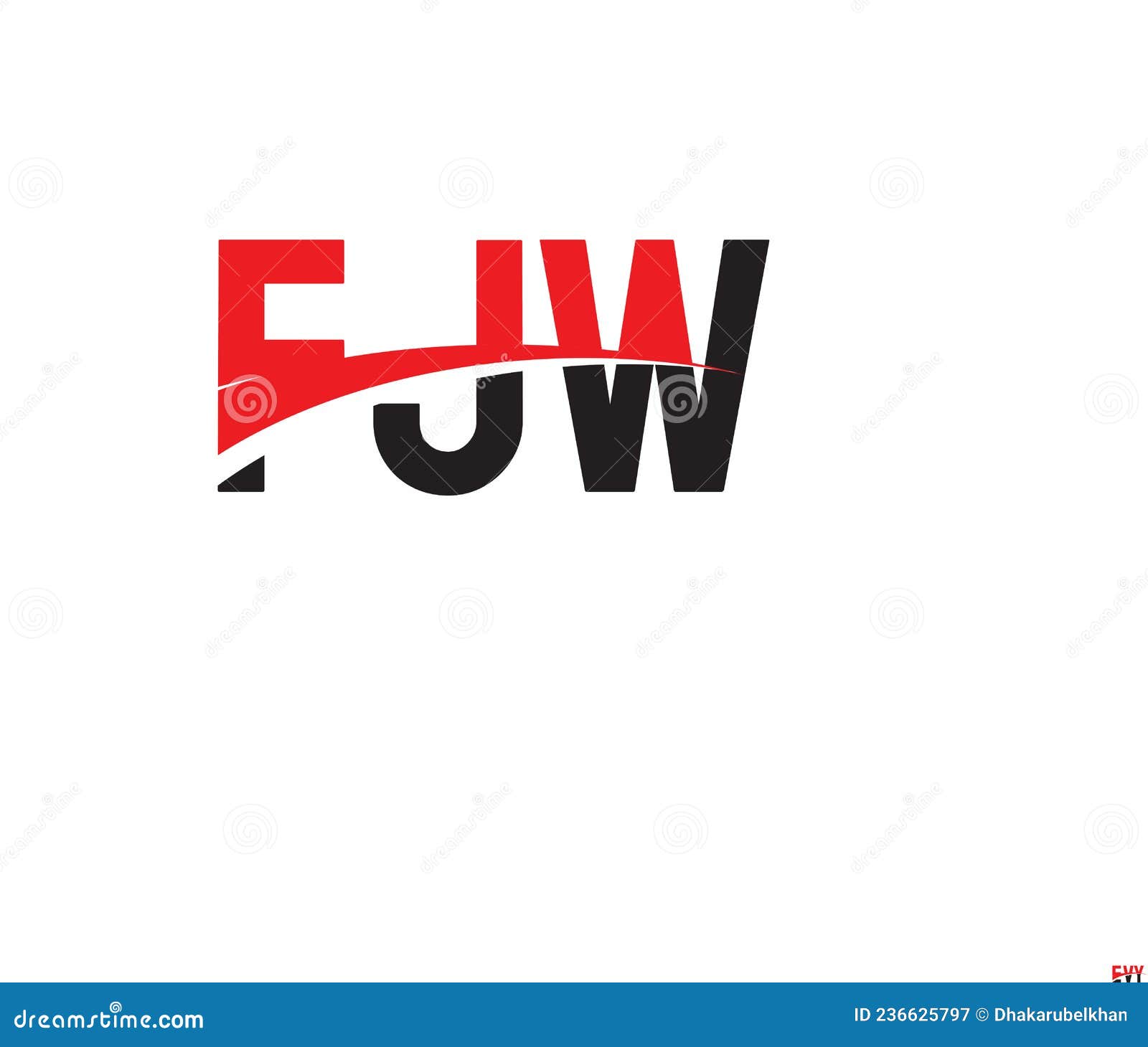 FJW Letter Initial Logo Design Vector Illustration Stock Vector ...
