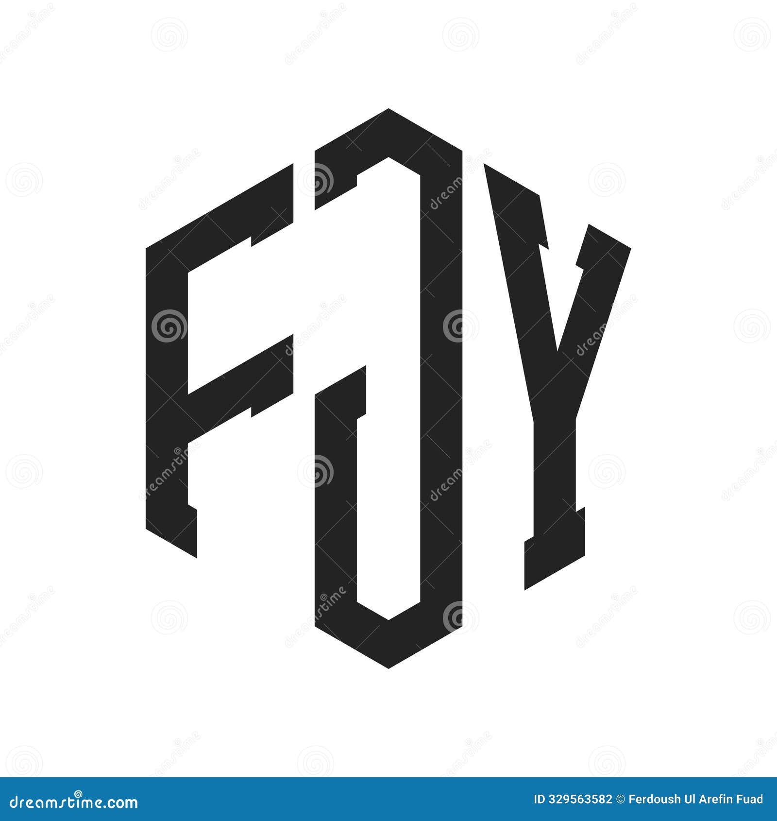 FJY Logo Design. Initial Letter FJY Monogram Logo Using Hexagon Shape ...