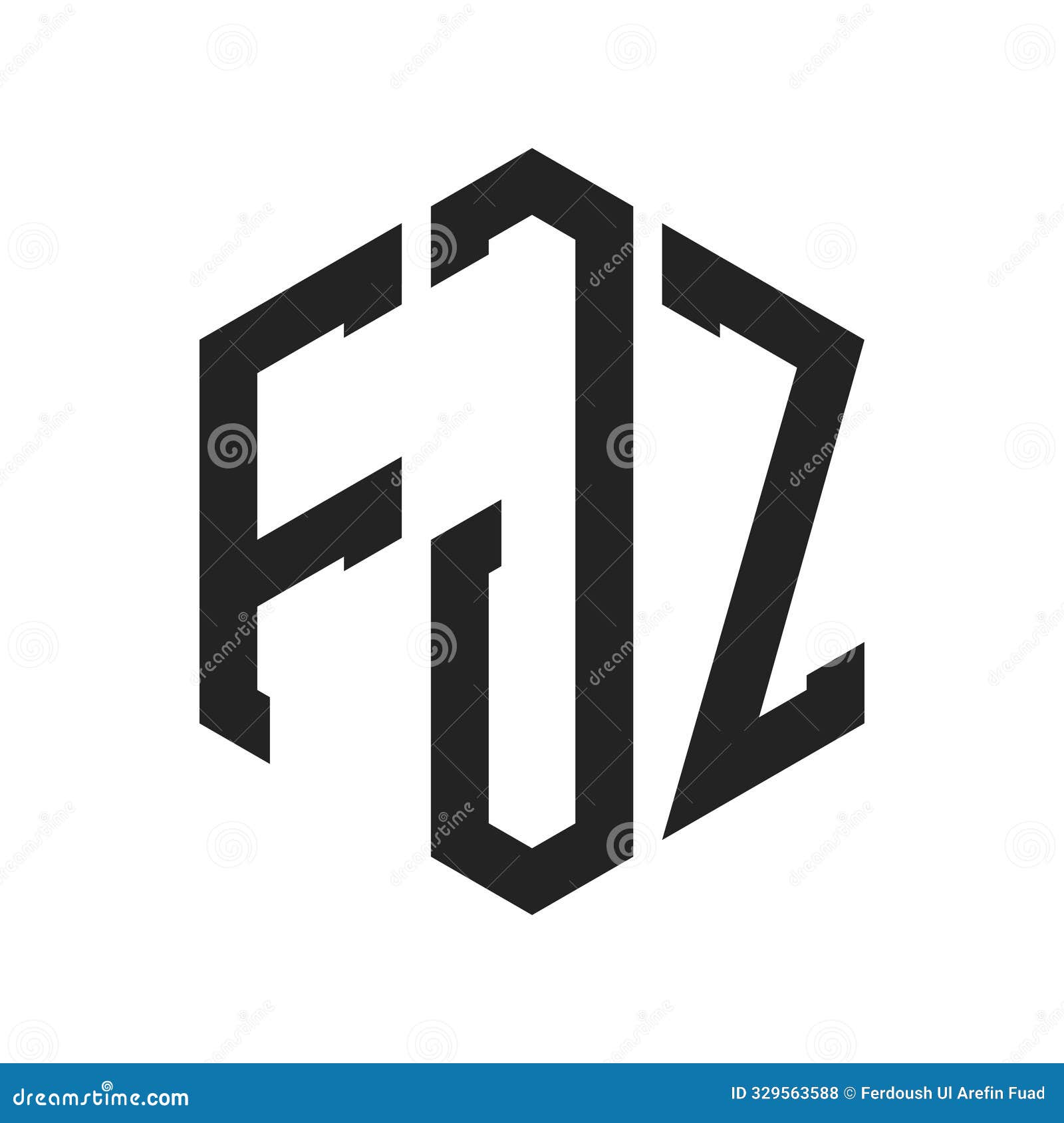 FJZ Logo Design. Initial Letter FJZ Monogram Logo Using Hexagon Shape ...