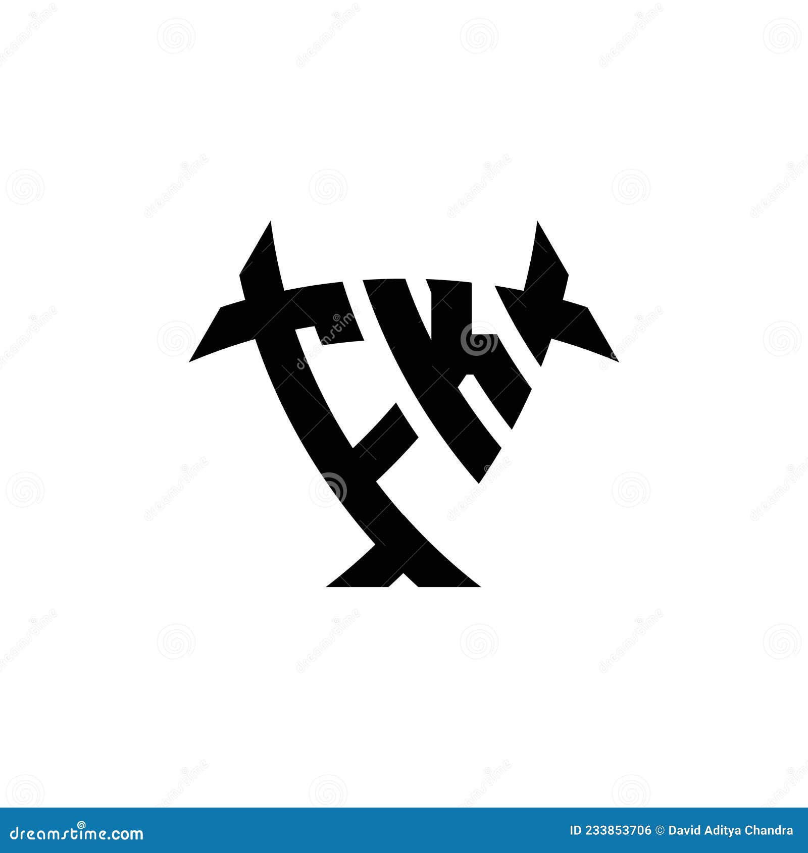 FK Logo Monogram Triangle Shield Style Stock Vector - Illustration of ...