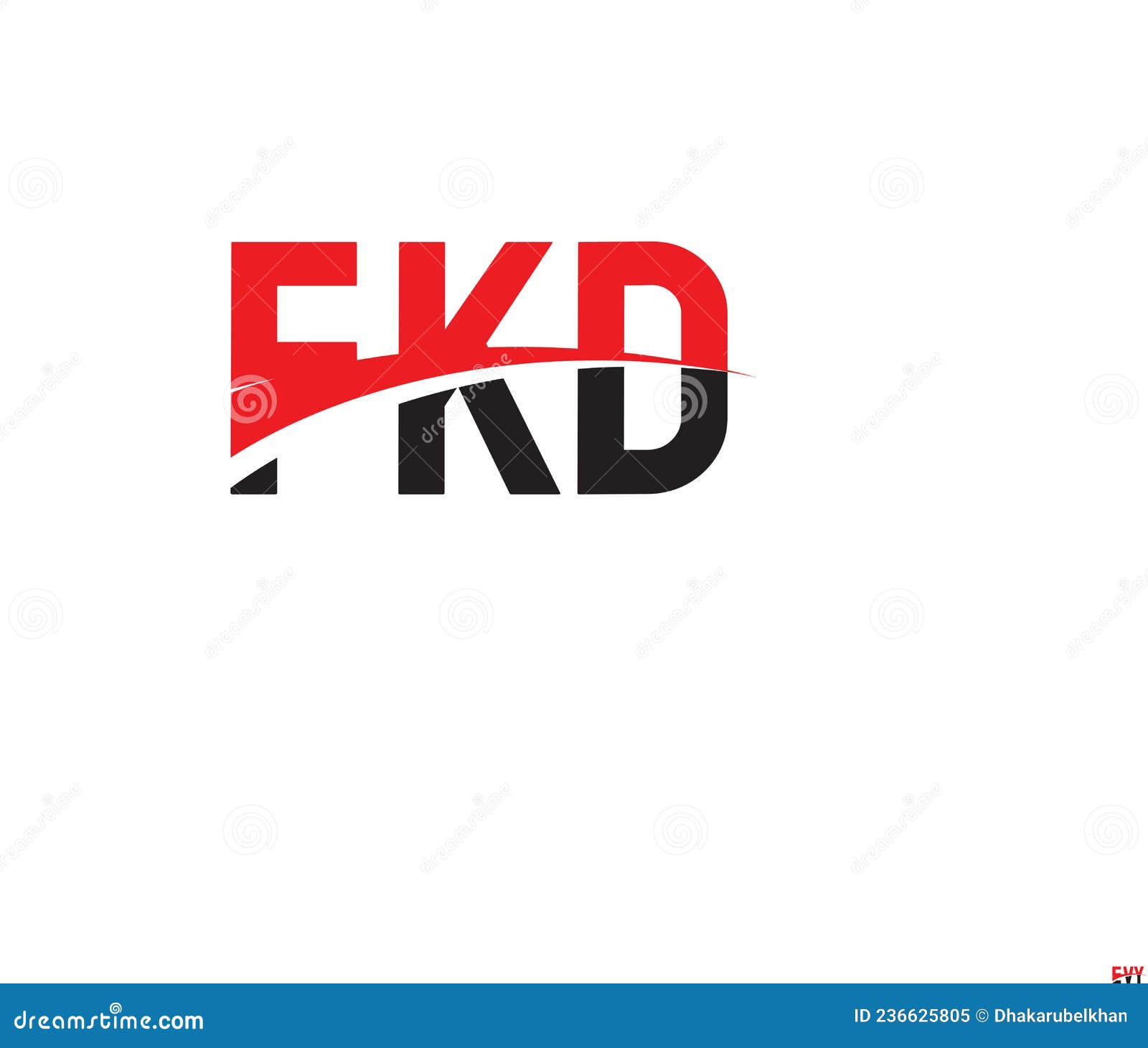FKD Letter Initial Logo Design Vector Illustration Stock Vector ...