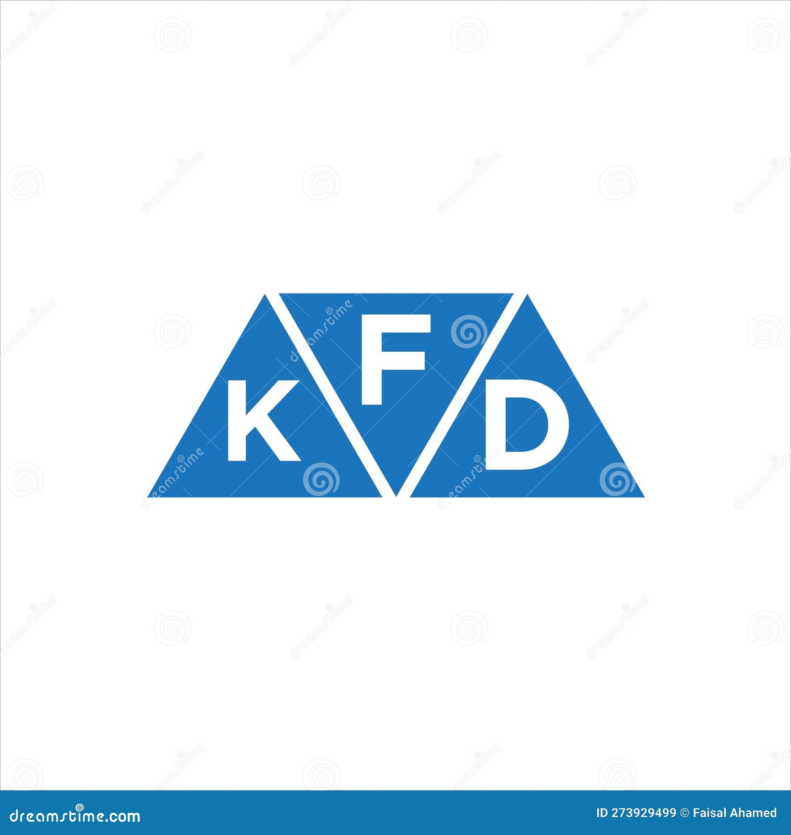 FKD Triangle Shape Logo Design on White Background. FKD Creative ...