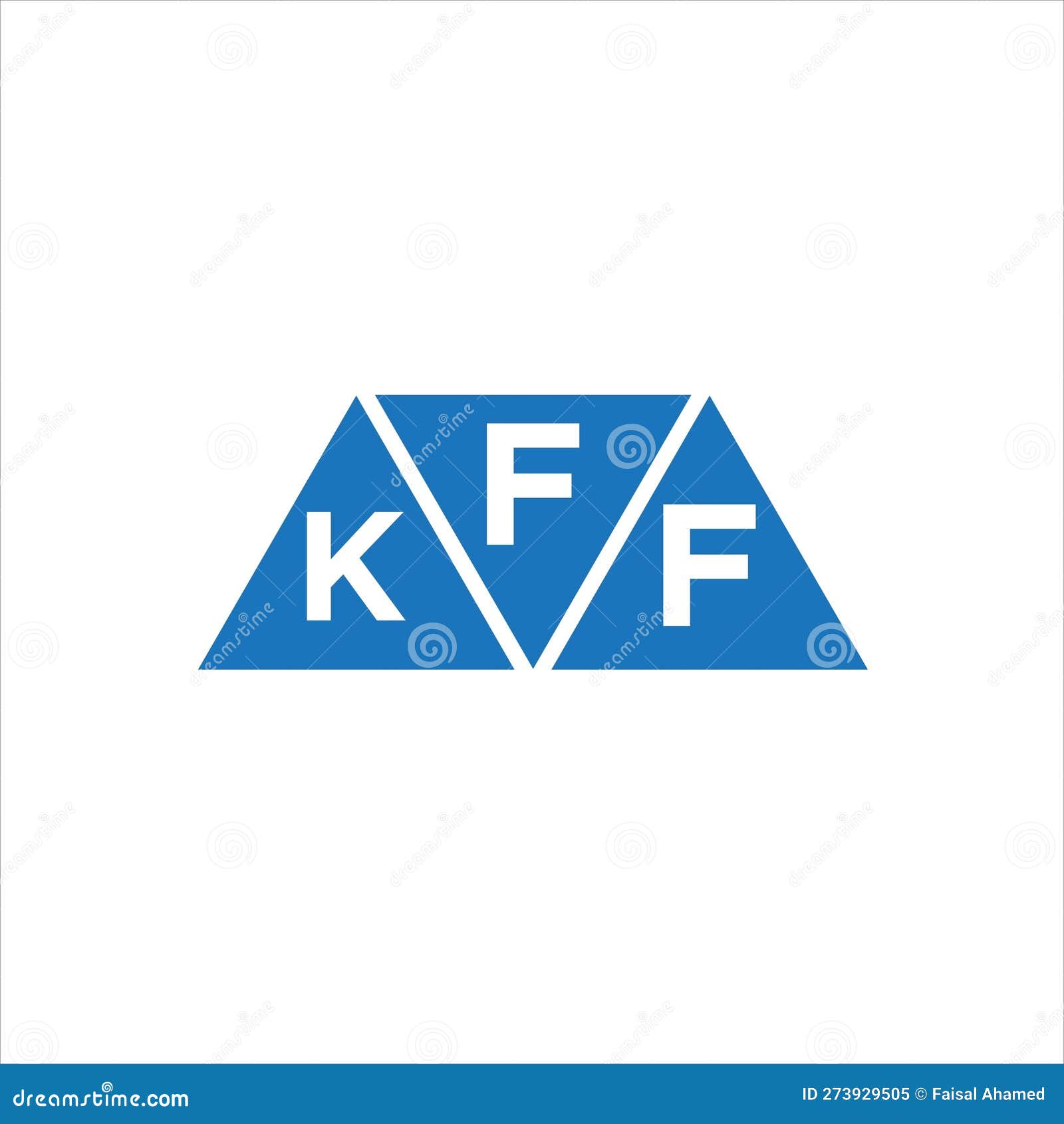FKF Triangle Shape Logo Design on White Background. FKF Creative ...