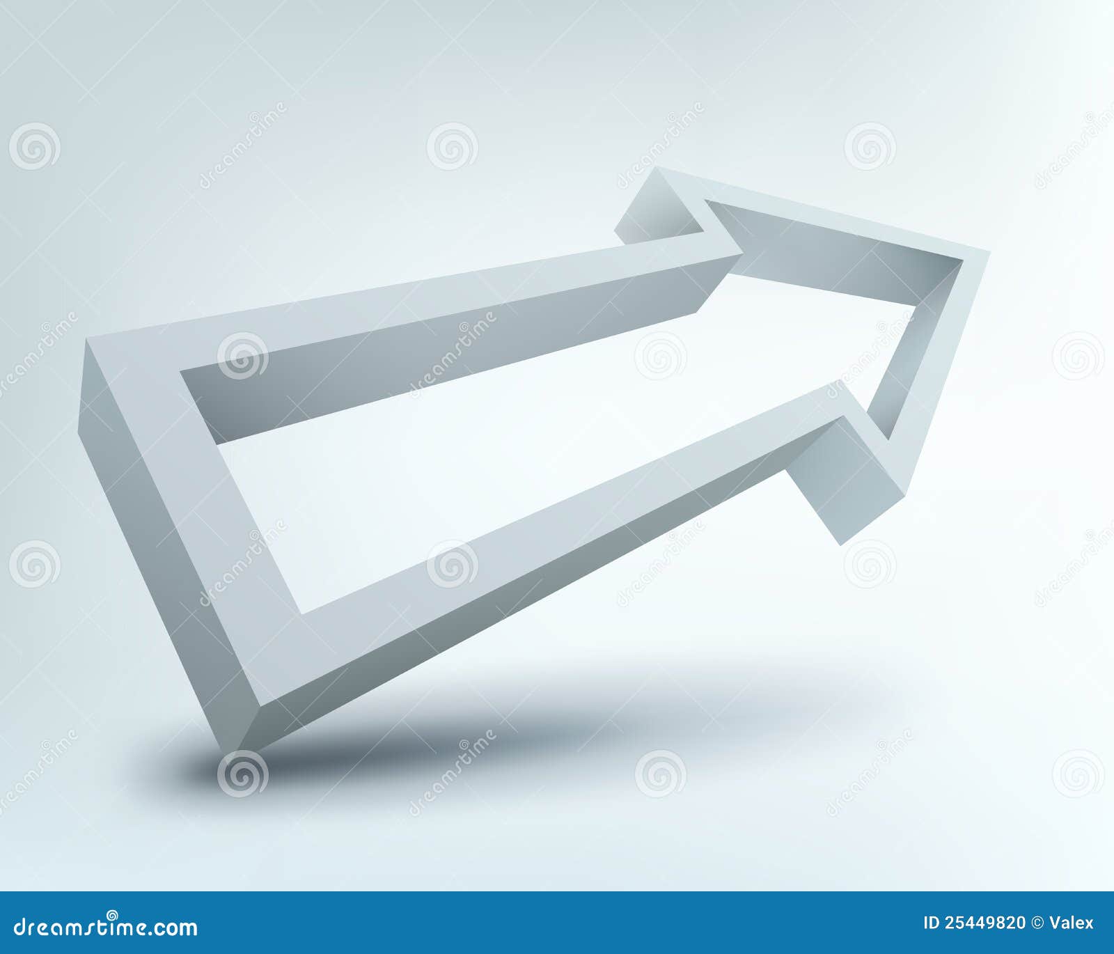 Flèche 3d illustration de vecteur. Illustration du dessin - 25449820