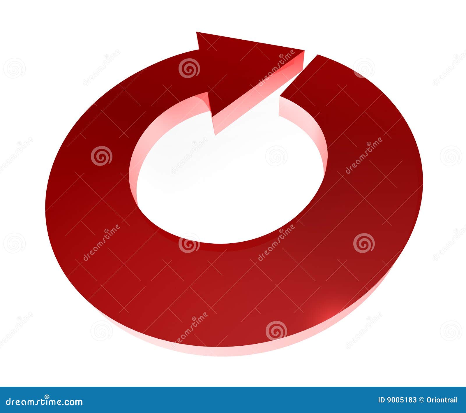 Flèche 3d ronde illustration stock. Illustration du arrowhead - 9005183