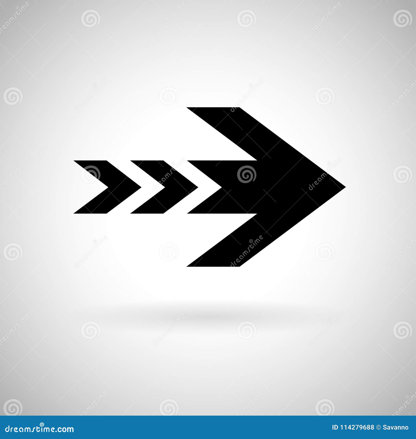 Flèche Noire Signe De Vitesse Rapide Illustration de Vecteur ...