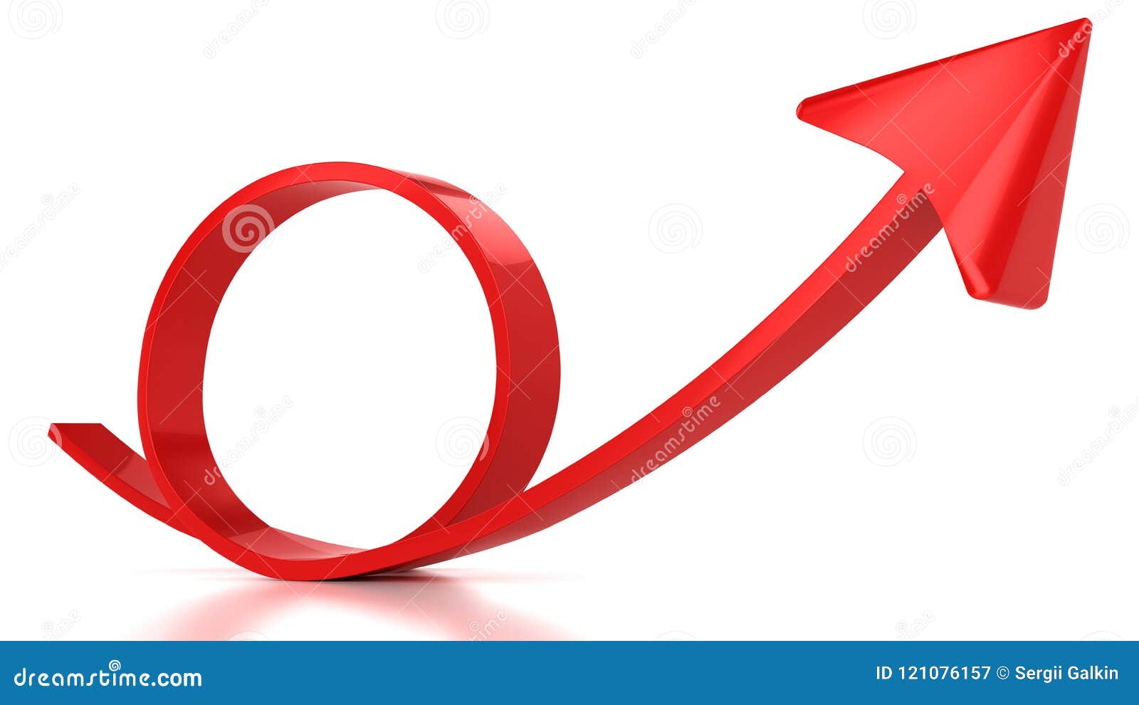 Flèche ronde rouge illustration stock. Illustration du illustration ...