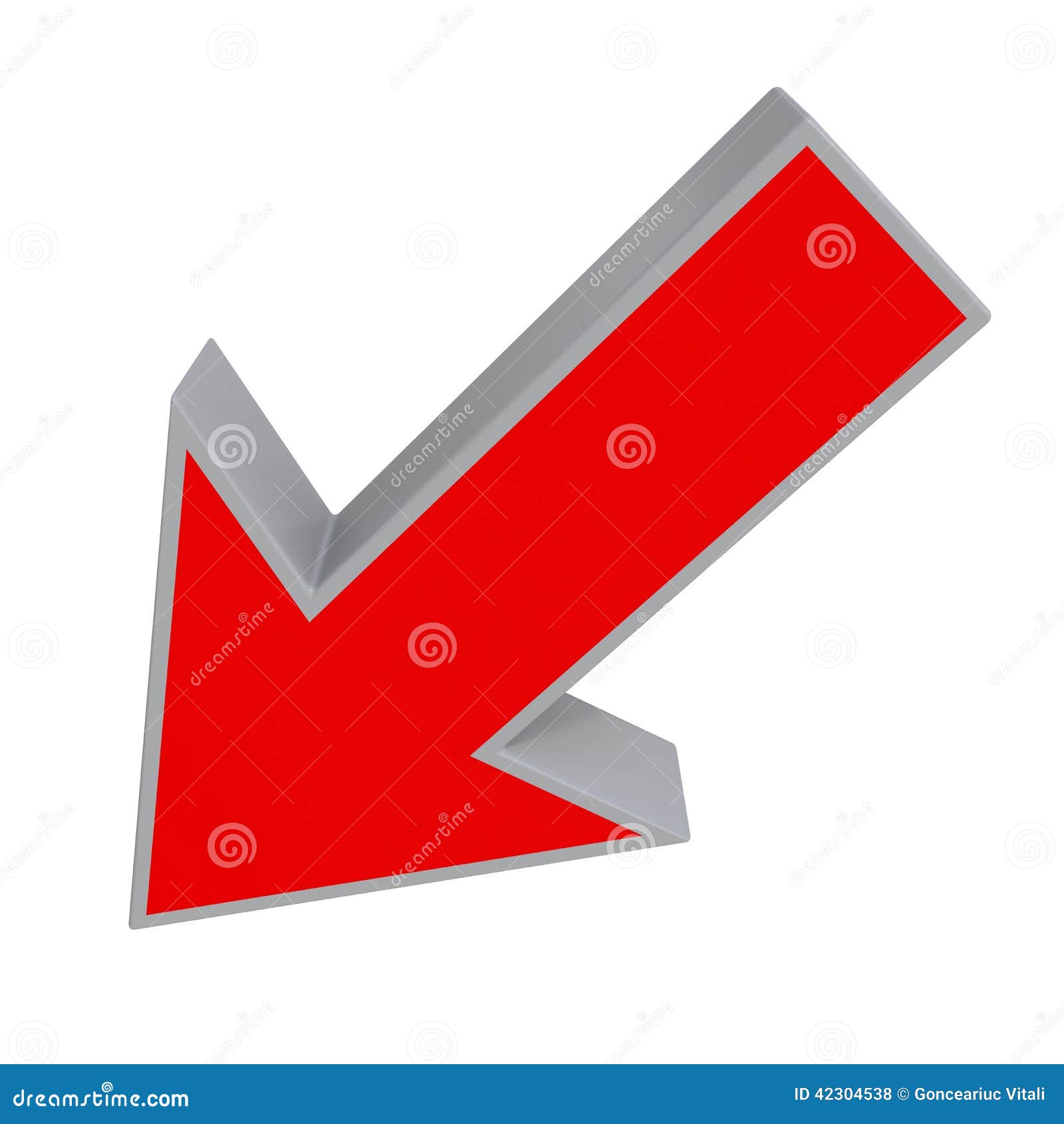 Flèche rouge illustration stock. Illustration du abstrait - 42304538