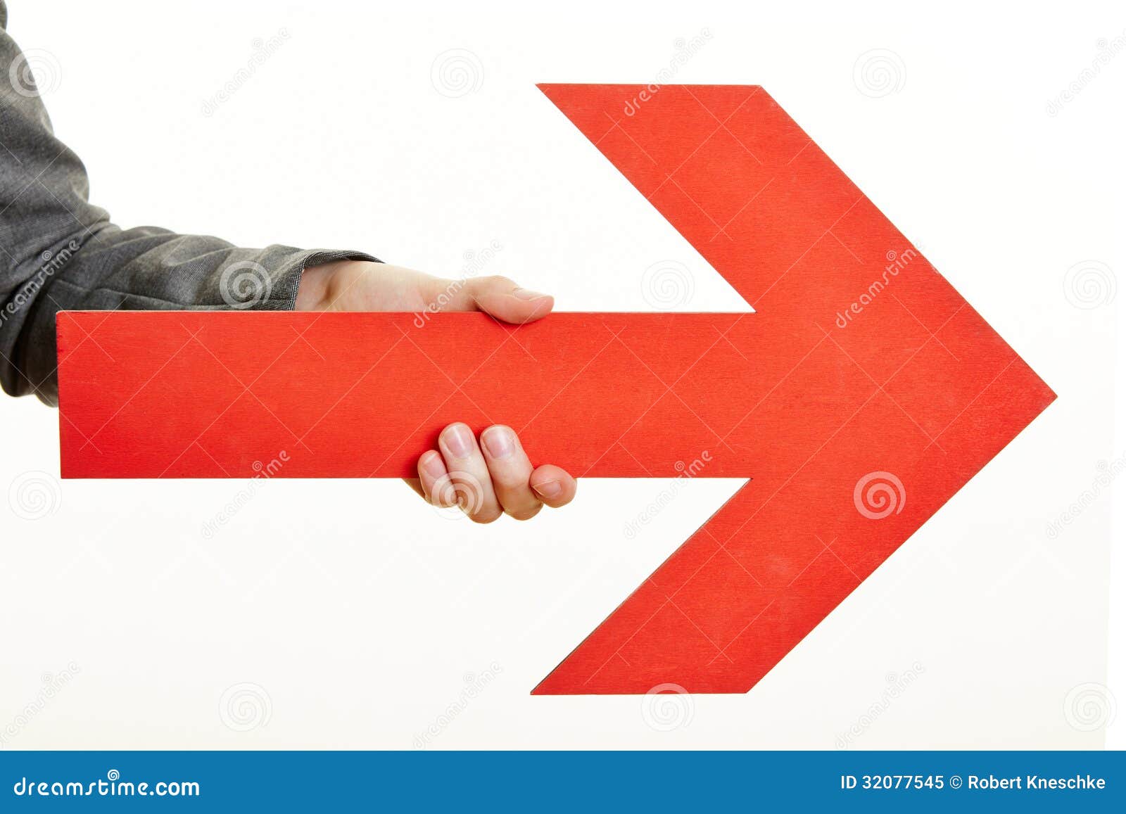 Flèche Rouge Indiquant La Droite Image stock - Image du information ...