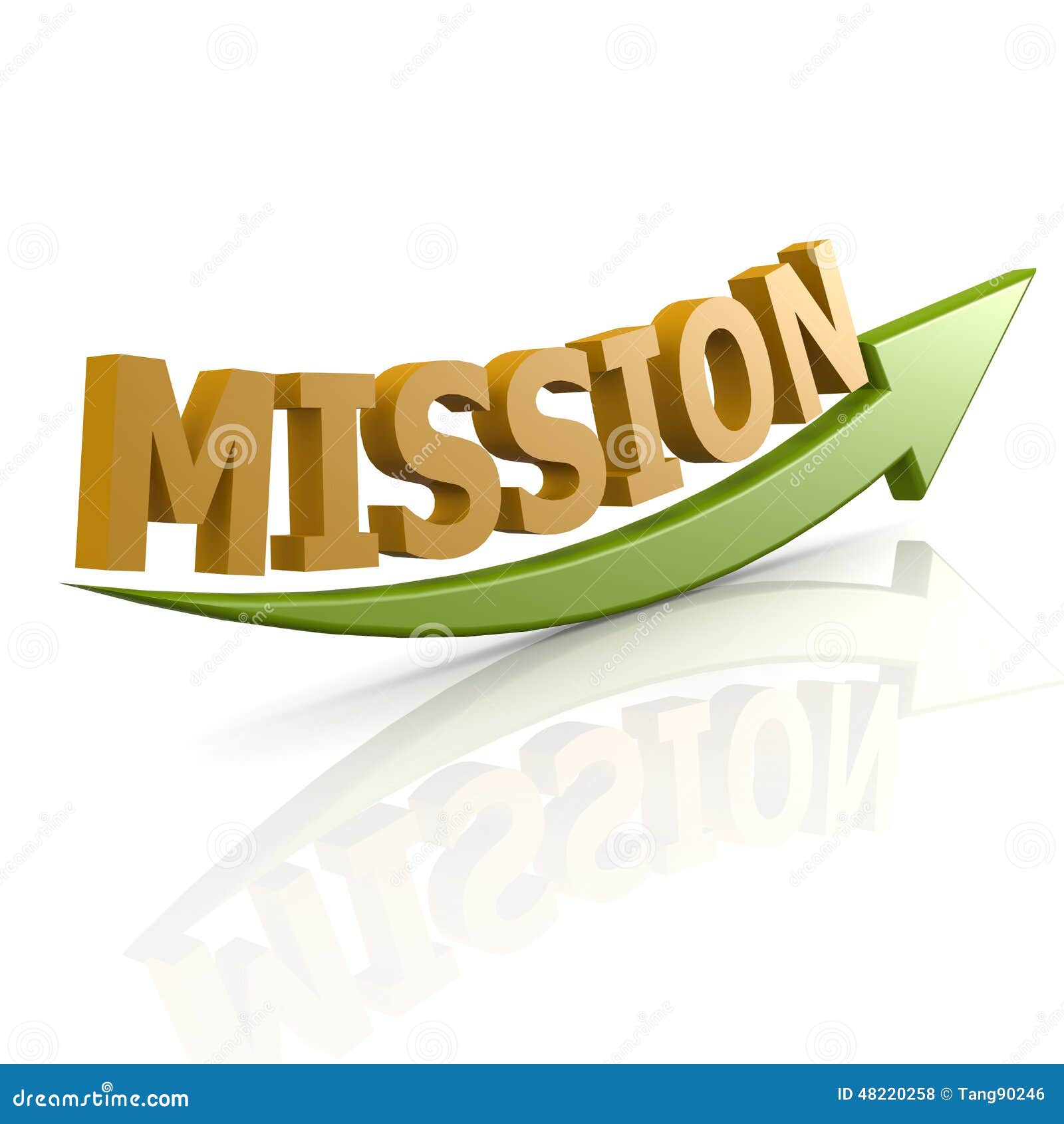 Flèche Verte Avec Le Mot De Mission Illustration Stock - Illustration ...