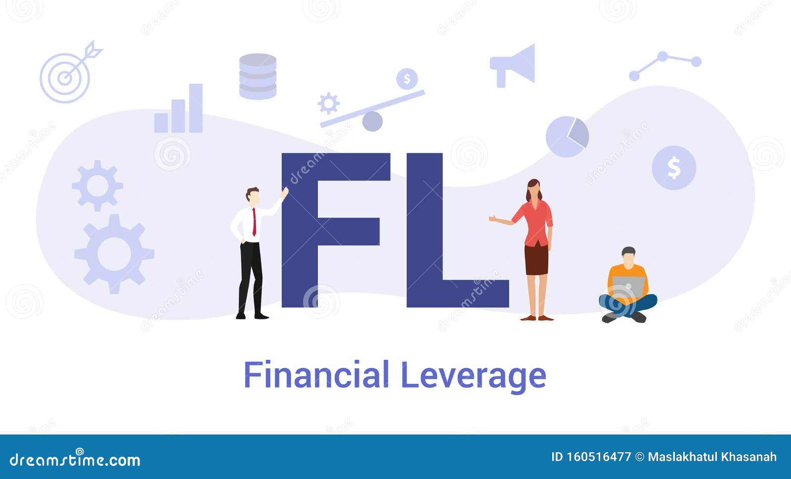 LEVERAGE Concept. Illustration With Icons, Arrows And Keywords On A ...