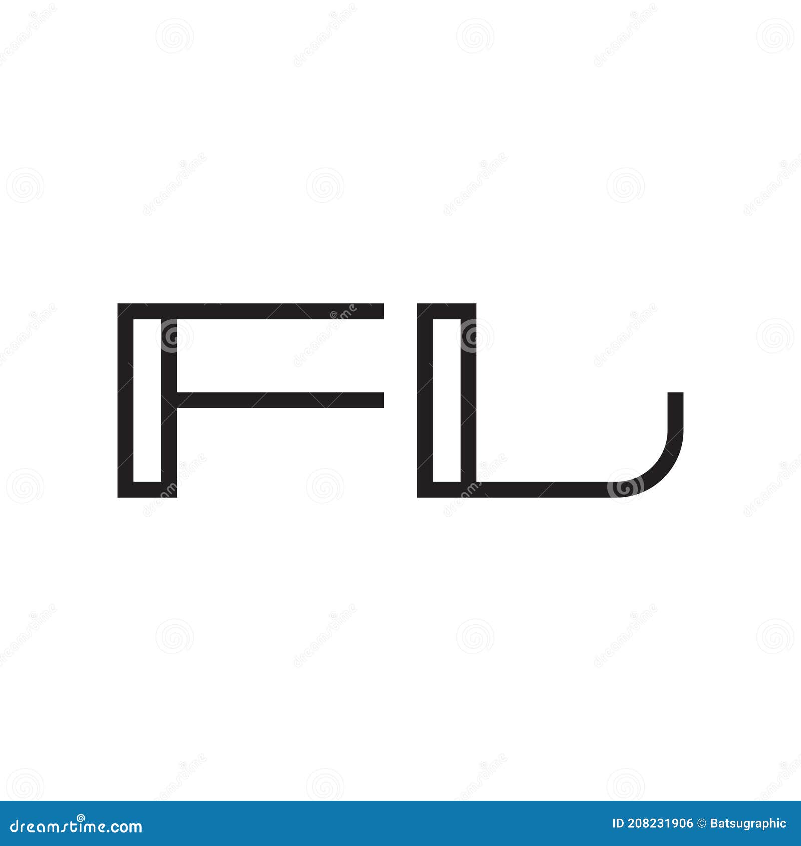 Fl Initial Letter Vector Logo Icon Stock Vector - Illustration of ...