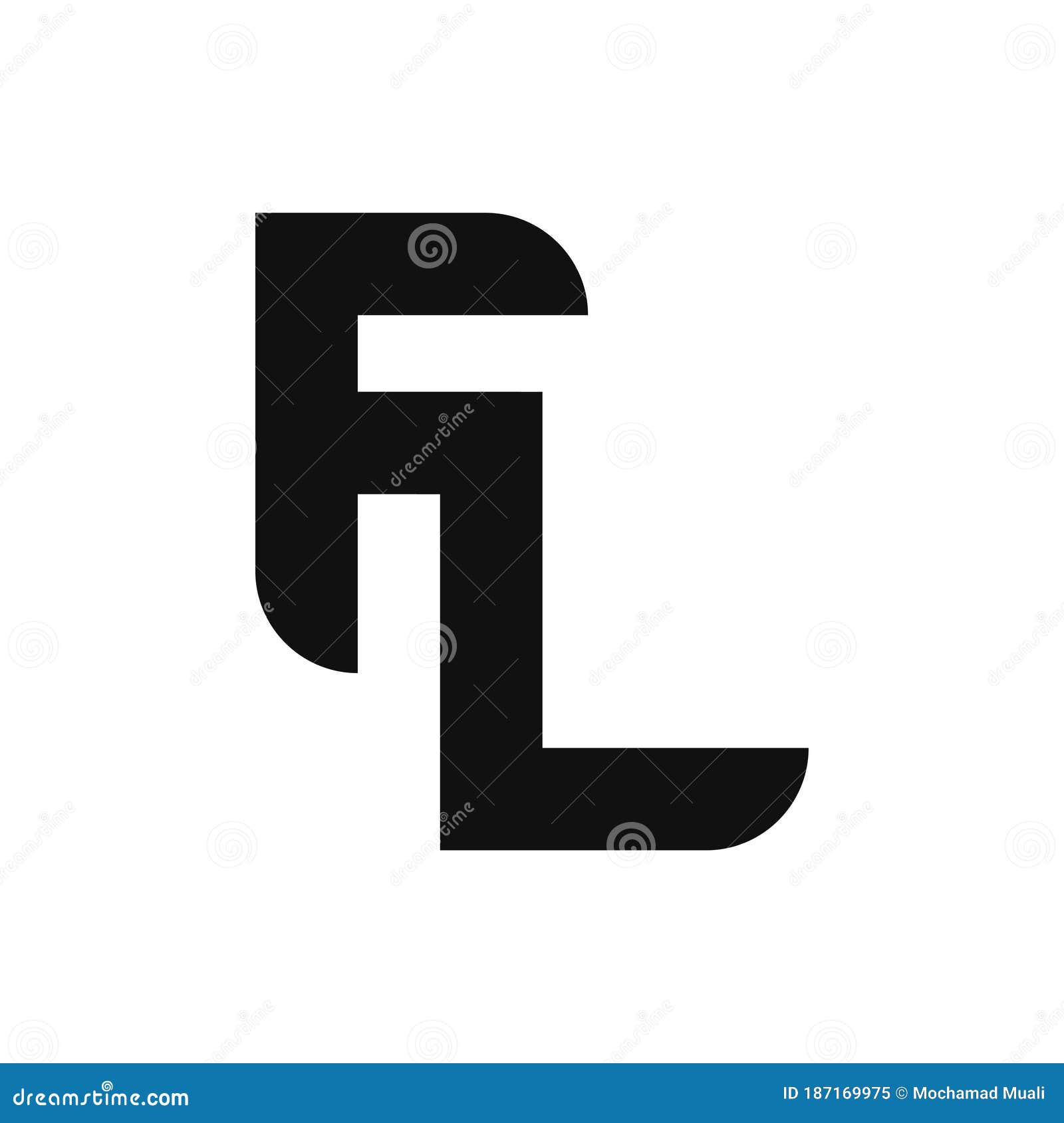 FL Letter Logo Design with Simple Style Stock Vector - Illustration of ...