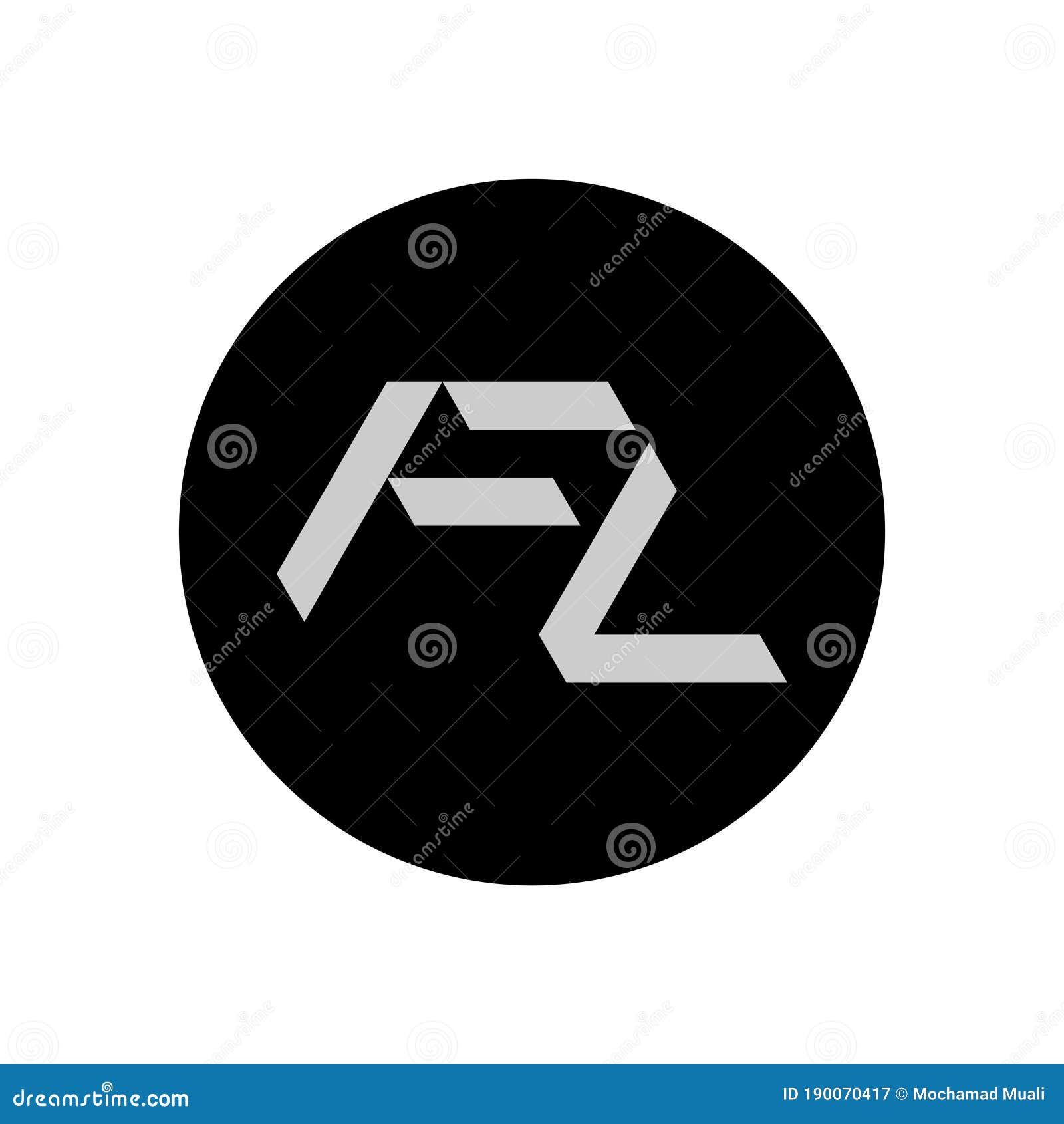 FL Letter Logo Design With Simple Style Cartoon Vector | CartoonDealer ...