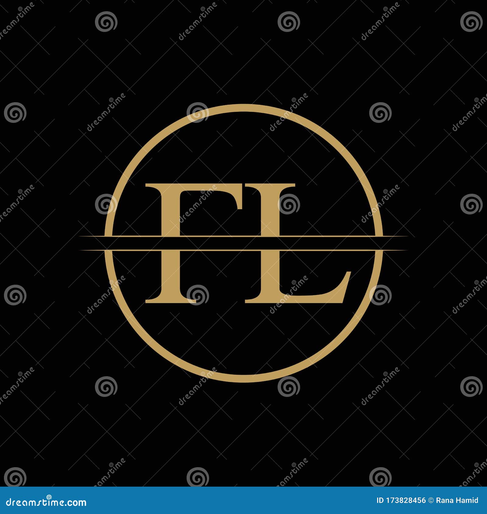FL Letter Type Logo Design Vector Template. Abstract Letter FL Logo ...