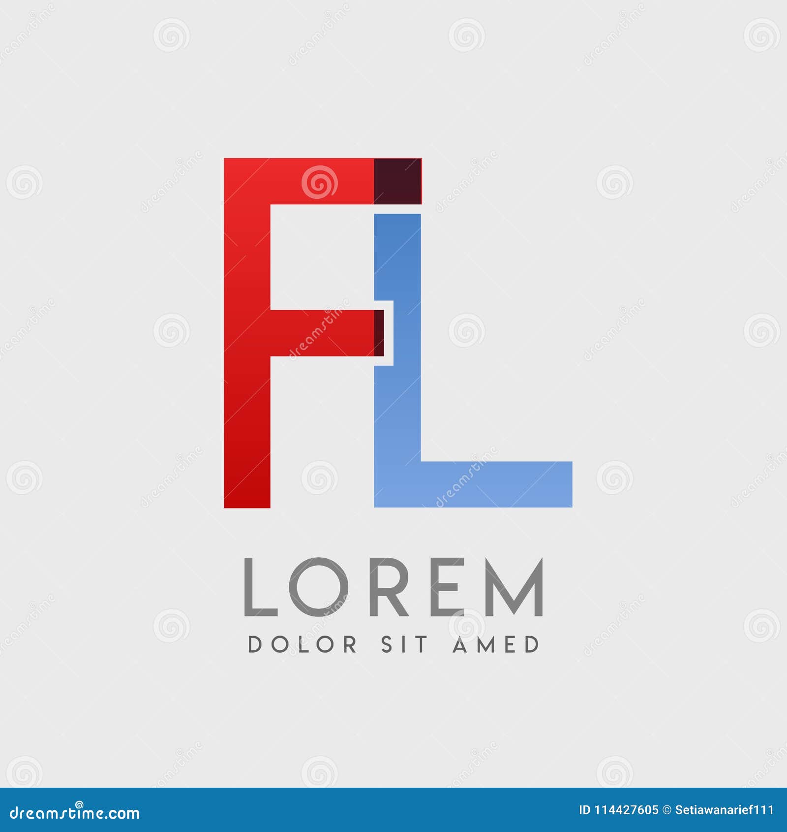 FL Logo Letters with Blue and Red Gradation Stock Vector - Illustration ...